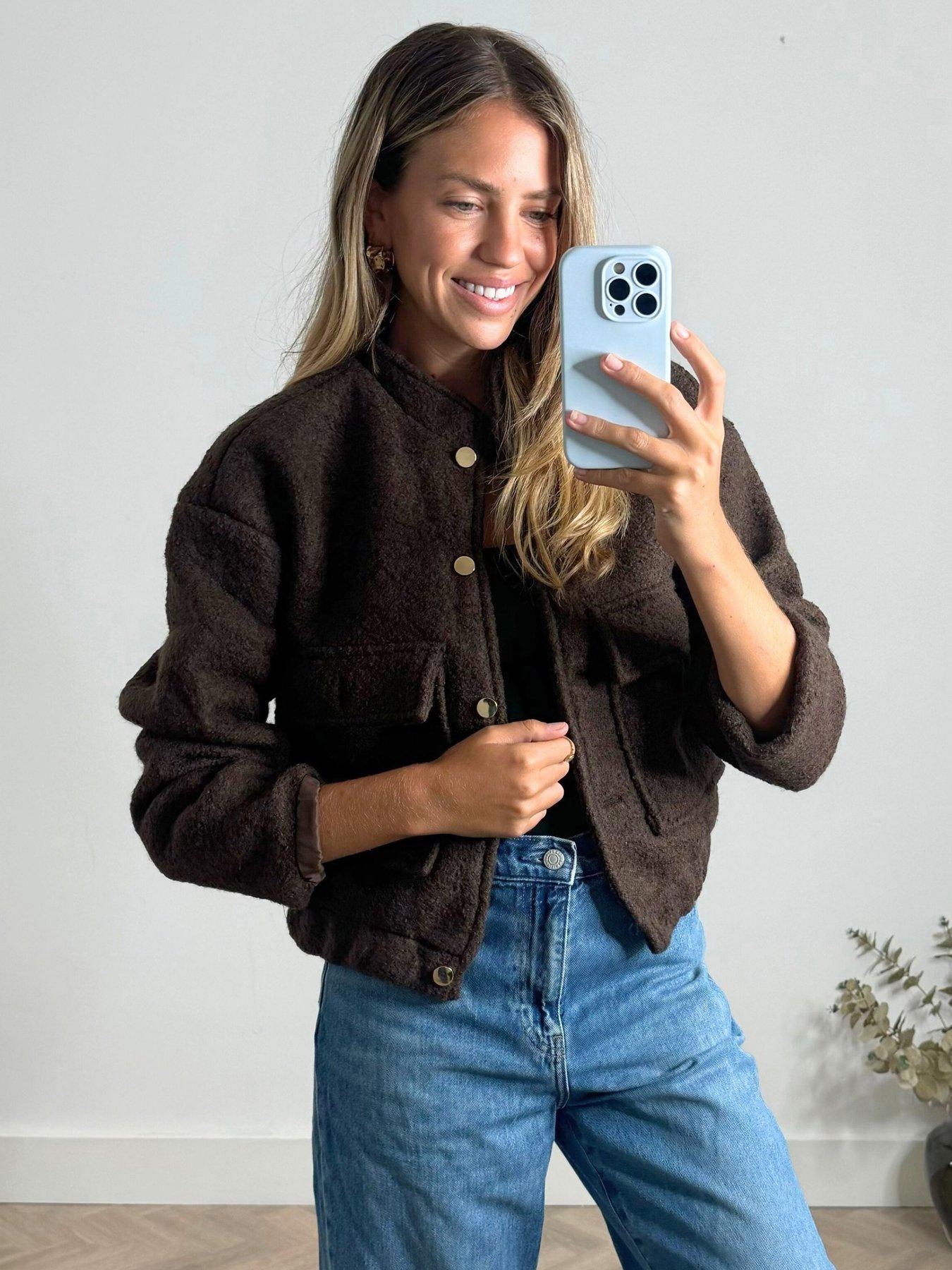 Womens Brown Coats & Jackets | Chocolate Brown | Very Page 2