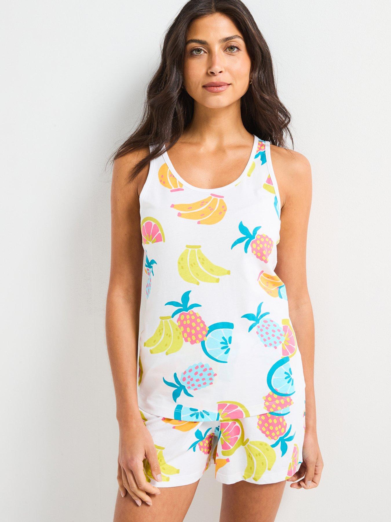 Everyday Fruit Print Vest And Short Pyjama Set - Multi | Very