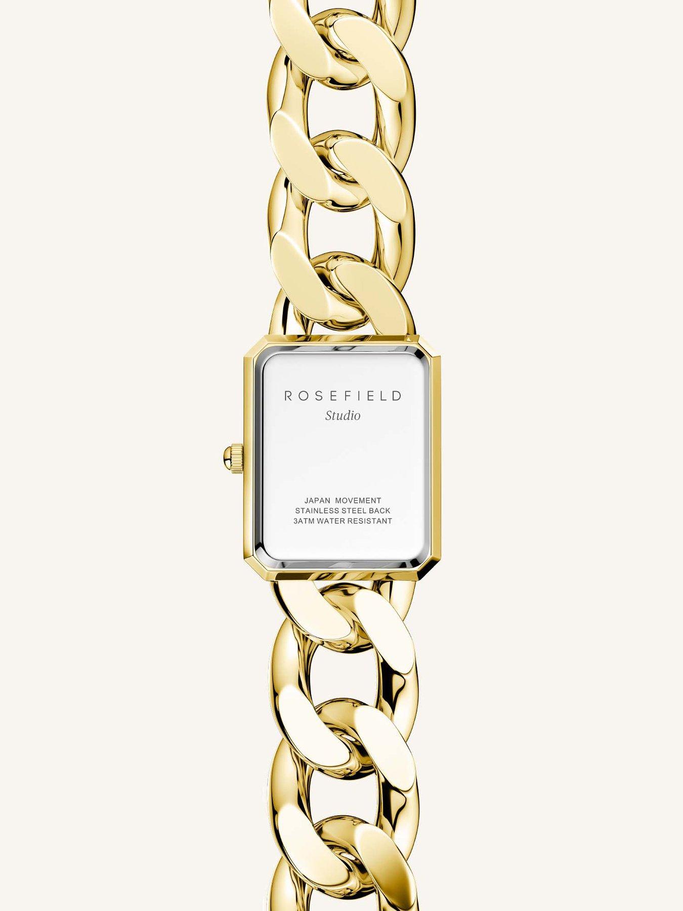 Rosefield Octagon XS Chain Watch Studio Edition with Silver Dial in a ...
