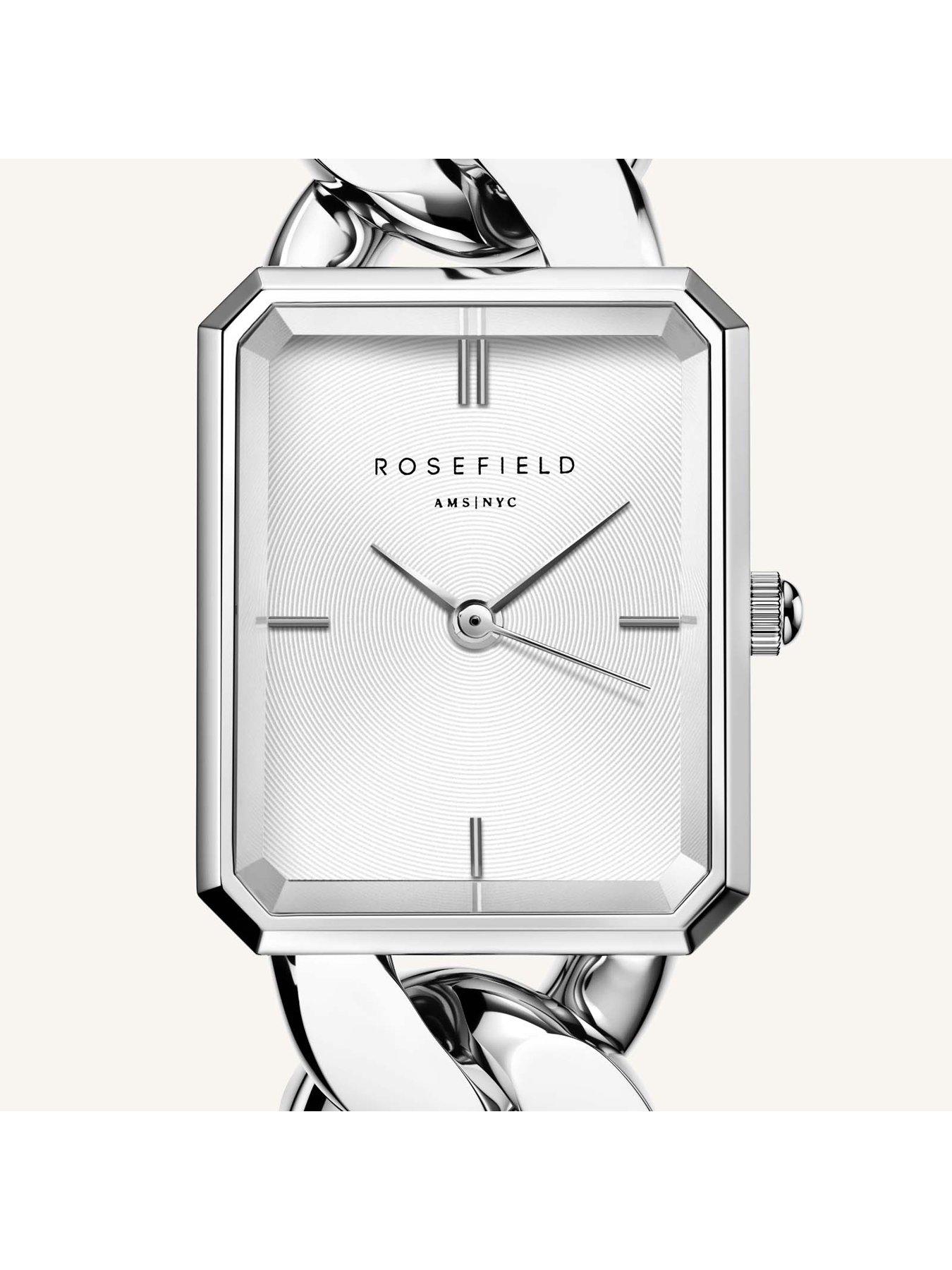 Rosefield Octagon XS Chain Watch Studio Edition with Silver Dial in a ...