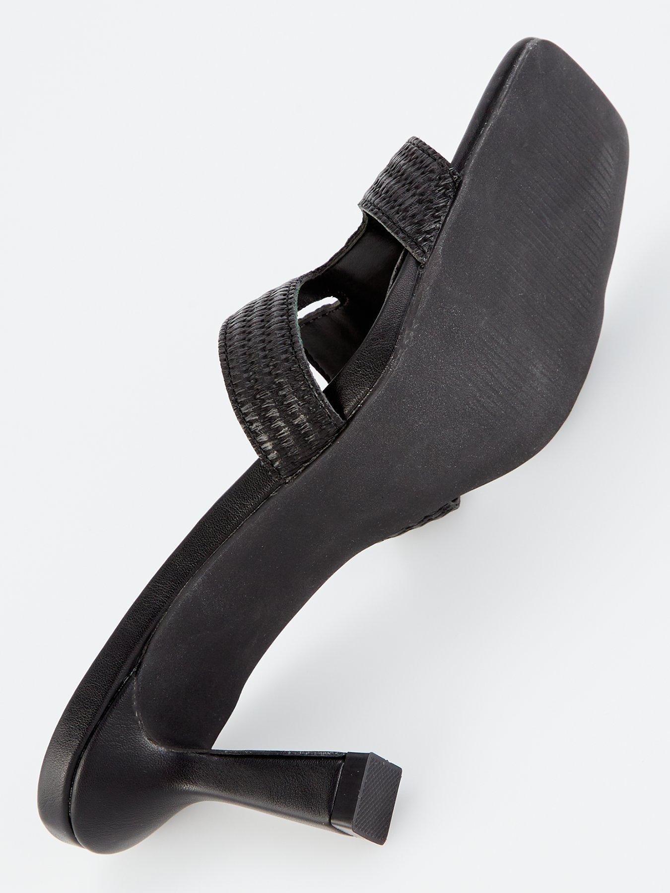 Raid Wide Fit Zelda Sandals - Heel - Black | Very