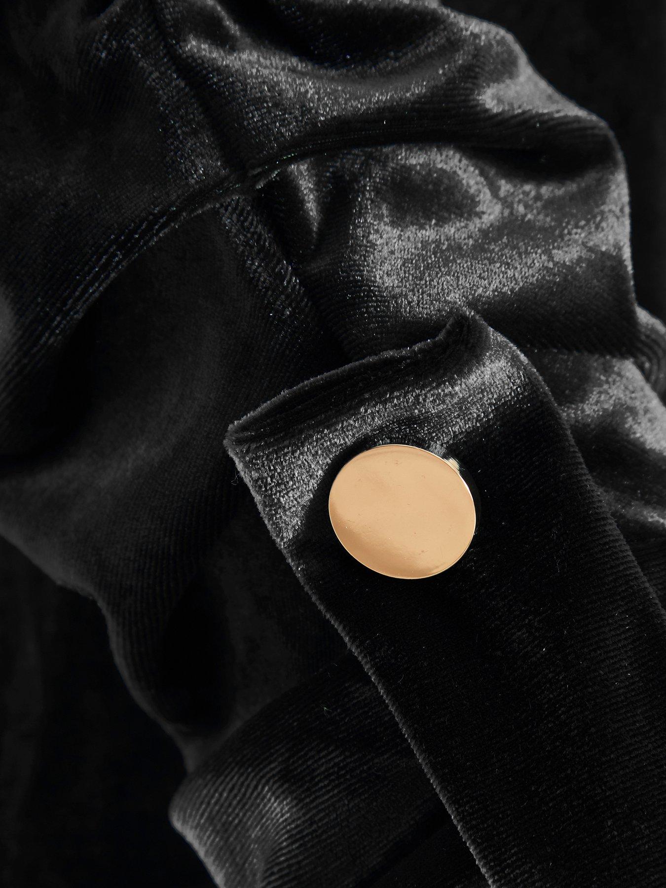 Quiz Velvet Blazer - Black | Very