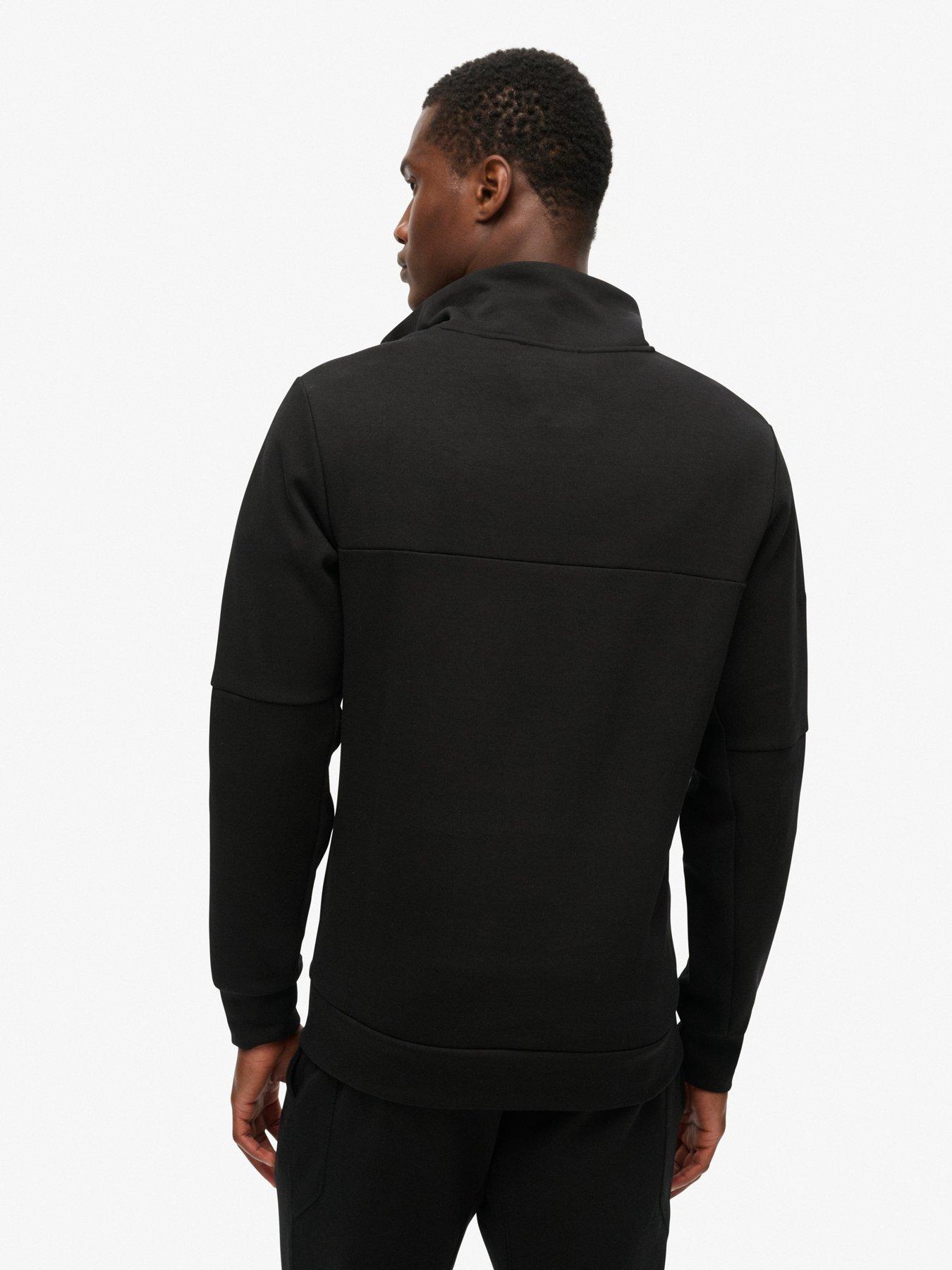 Superdry Code Tech Half Zip Sweatshirt - Black | Very