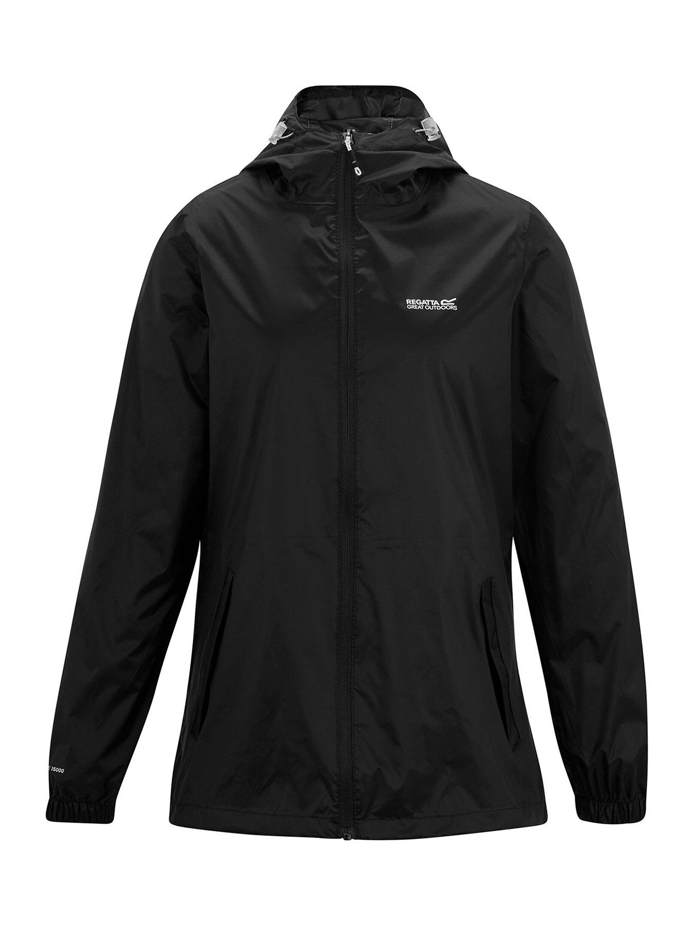 Regatta Women's Pack-It III Waterproof Pack Away Shell Jacket - Black ...