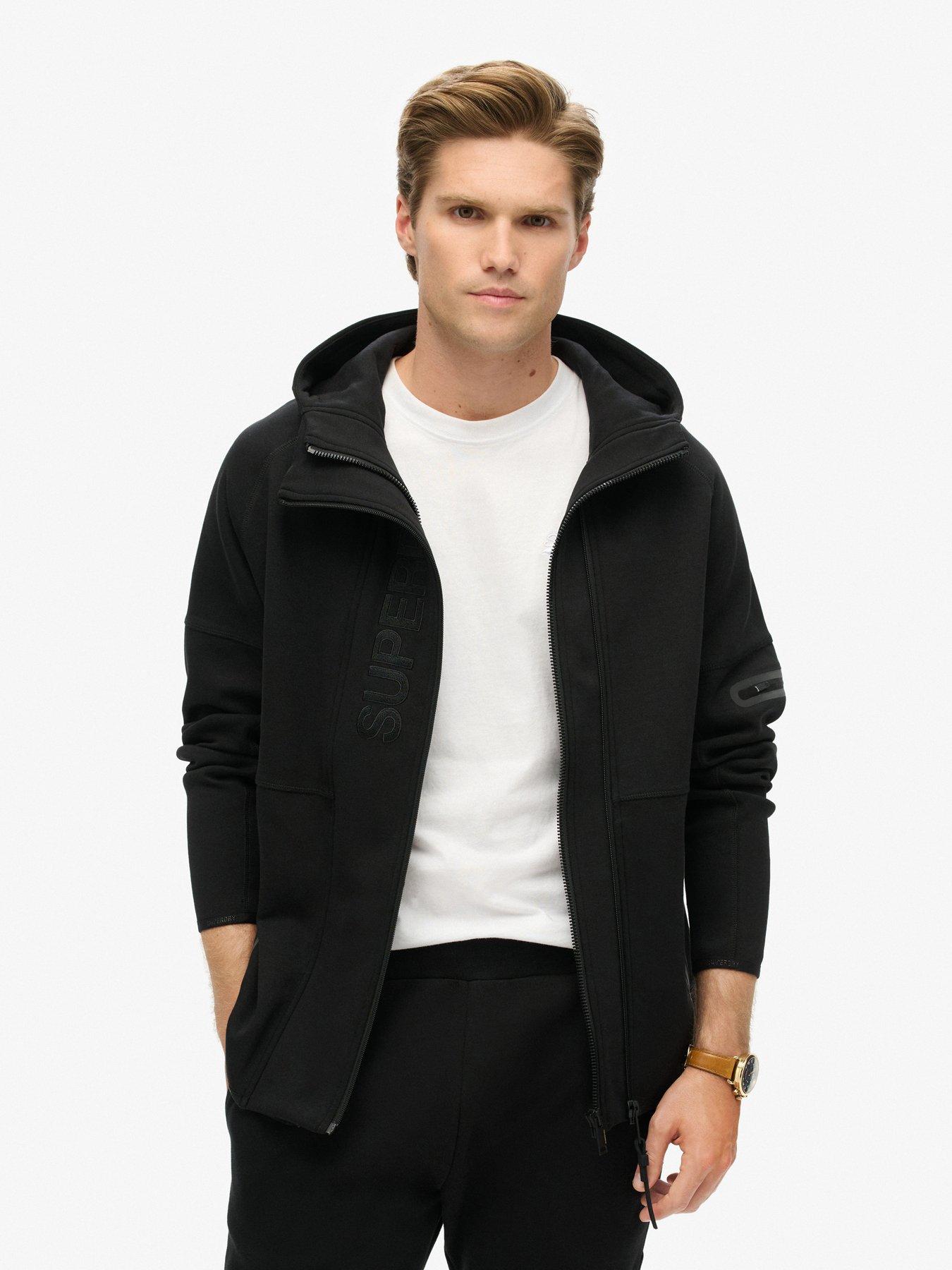 Superdry Code Tech Logo Zip Hoodie - Black | Very