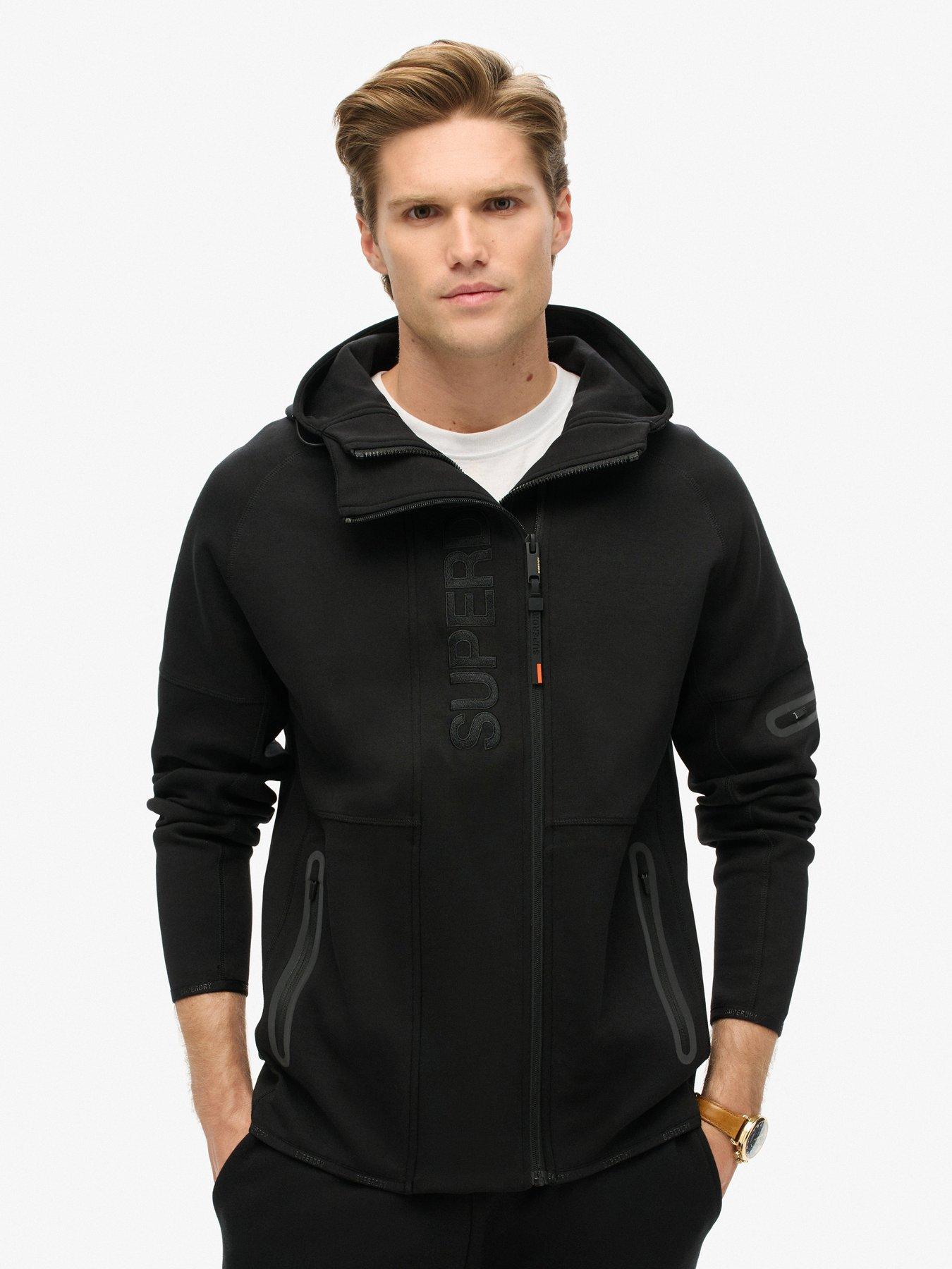 Superdry Code Tech Logo Zip Hoodie - Black | Very
