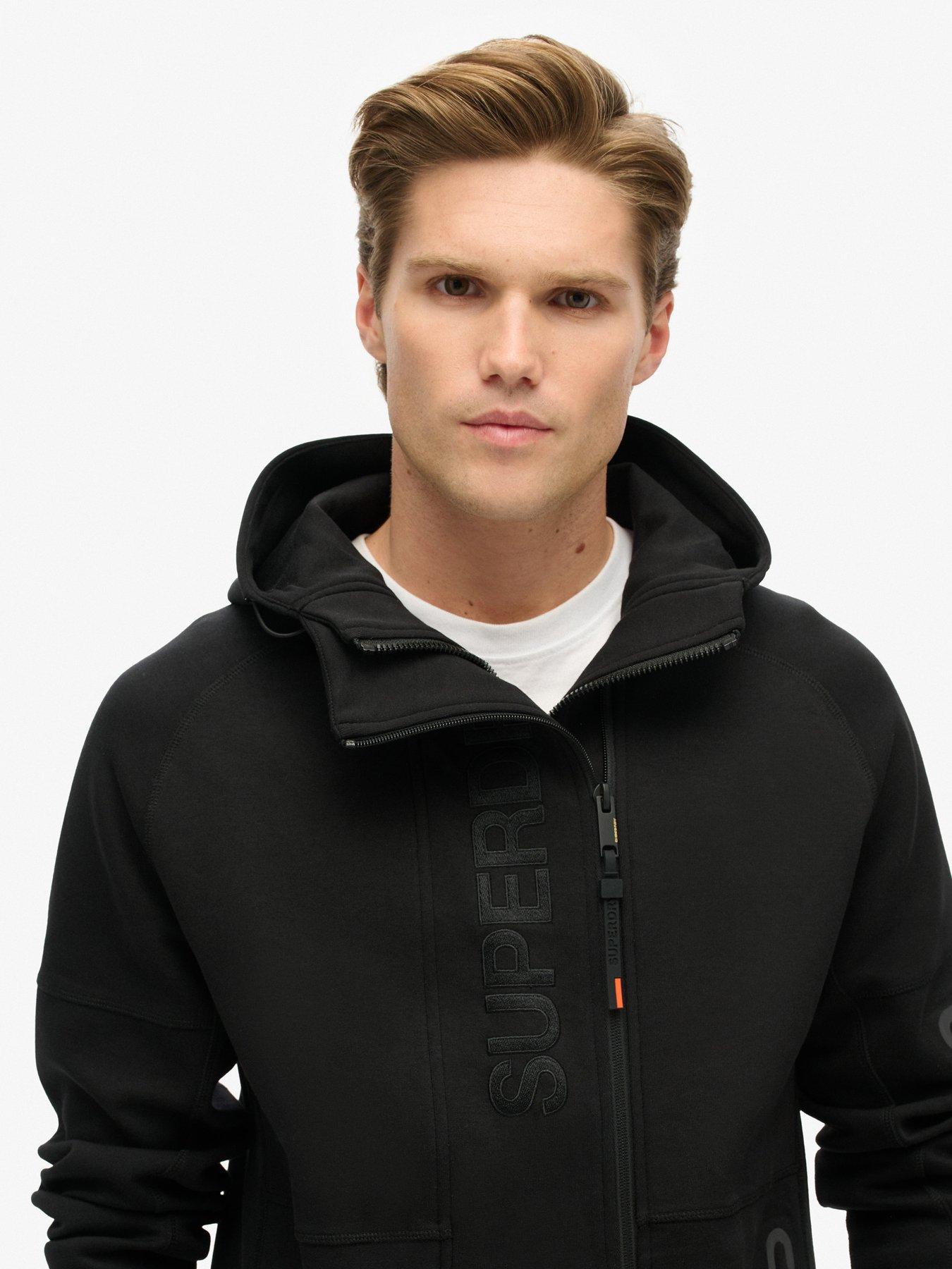 Superdry Code Tech Logo Zip Hoodie - Black | Very