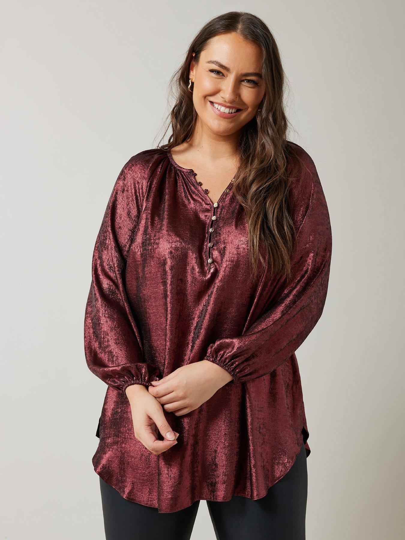 Evans Foil Gypsy Top - Red | Very