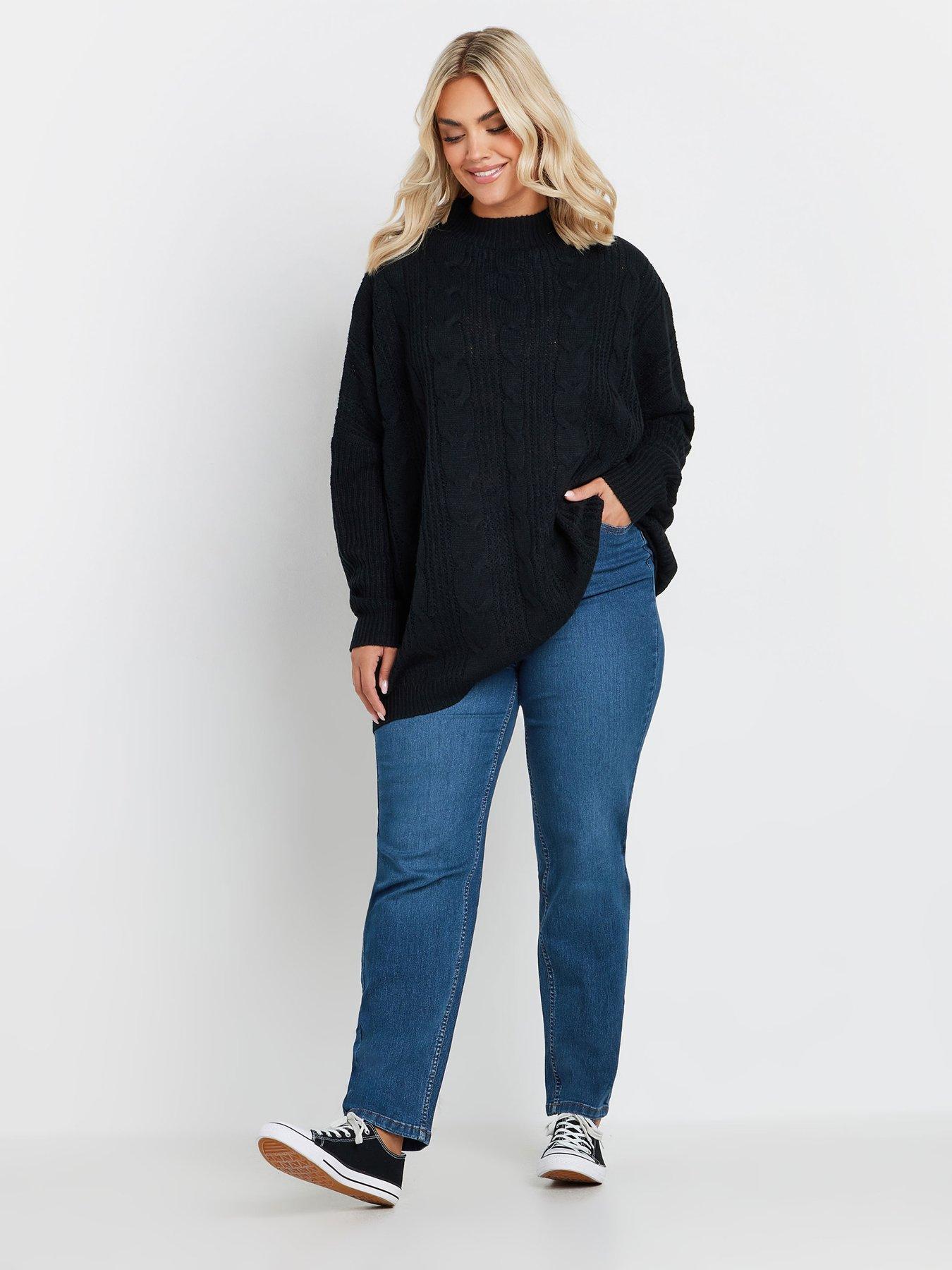 Yours Curve Ruby Straight Leg Jean 30" - Blue | Very