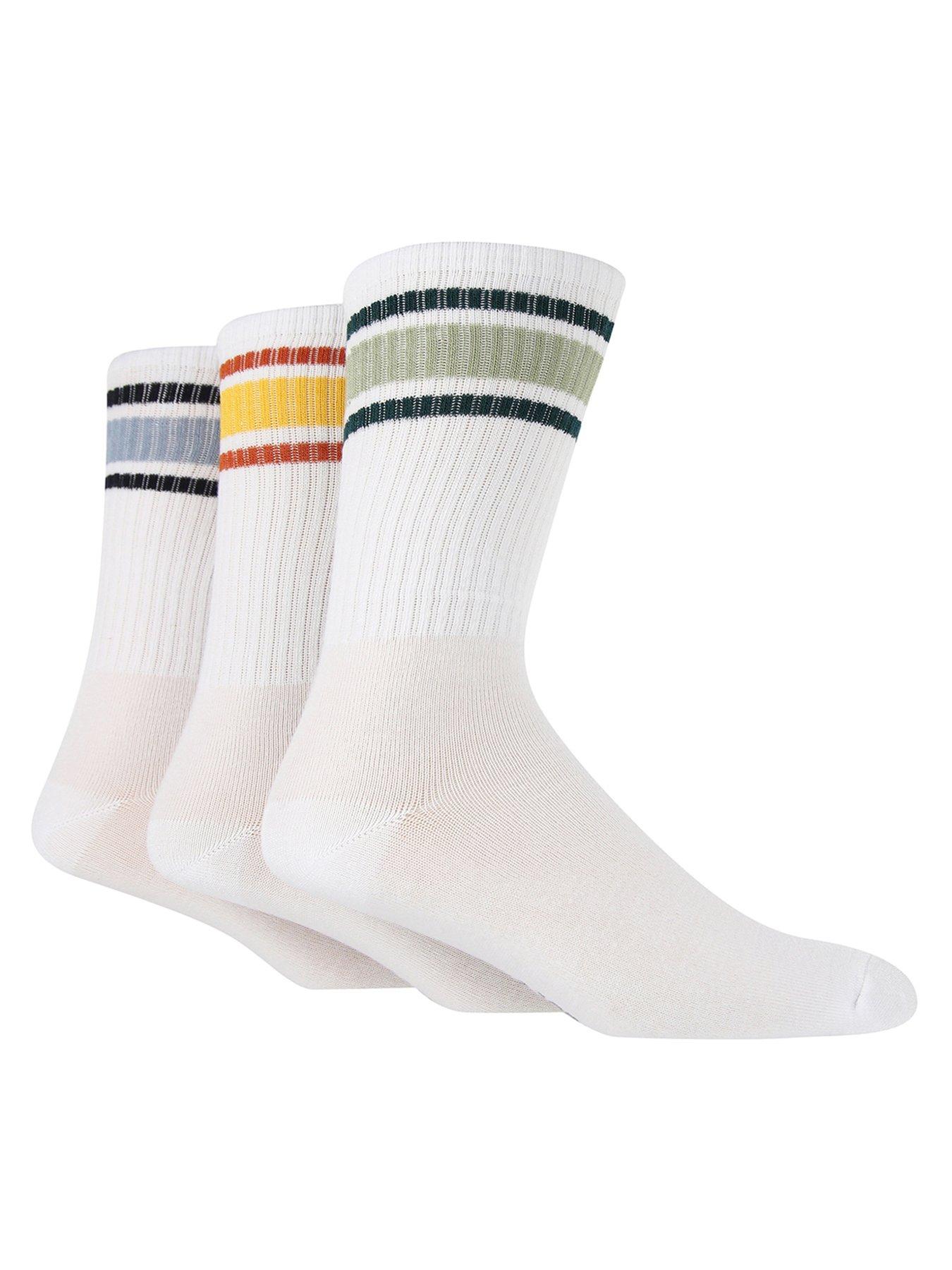 Wild Feet 3 Pack Sports Crew Socks - White | Very.co.uk