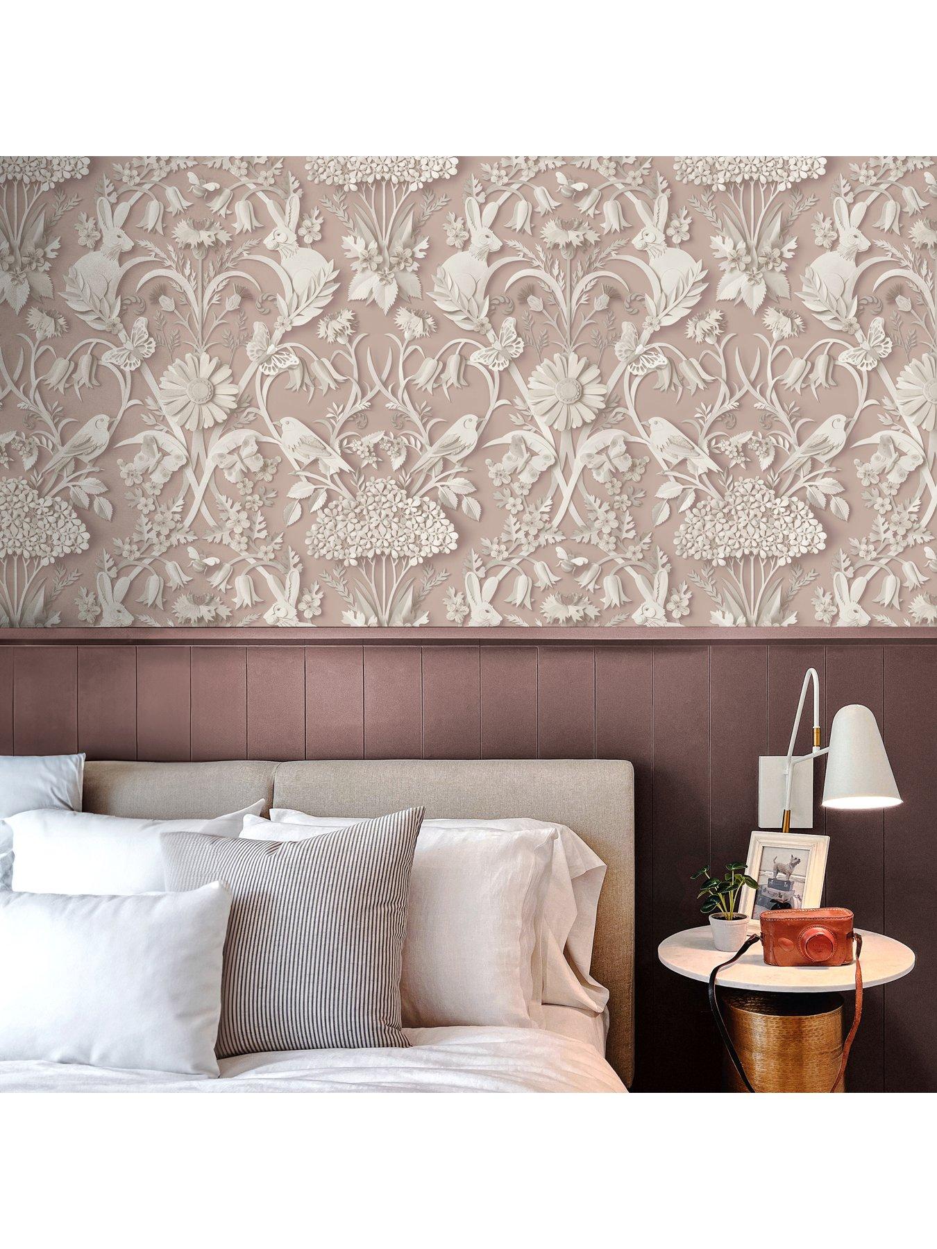 Fine Decor Woodland Pink Wallpaper | Very