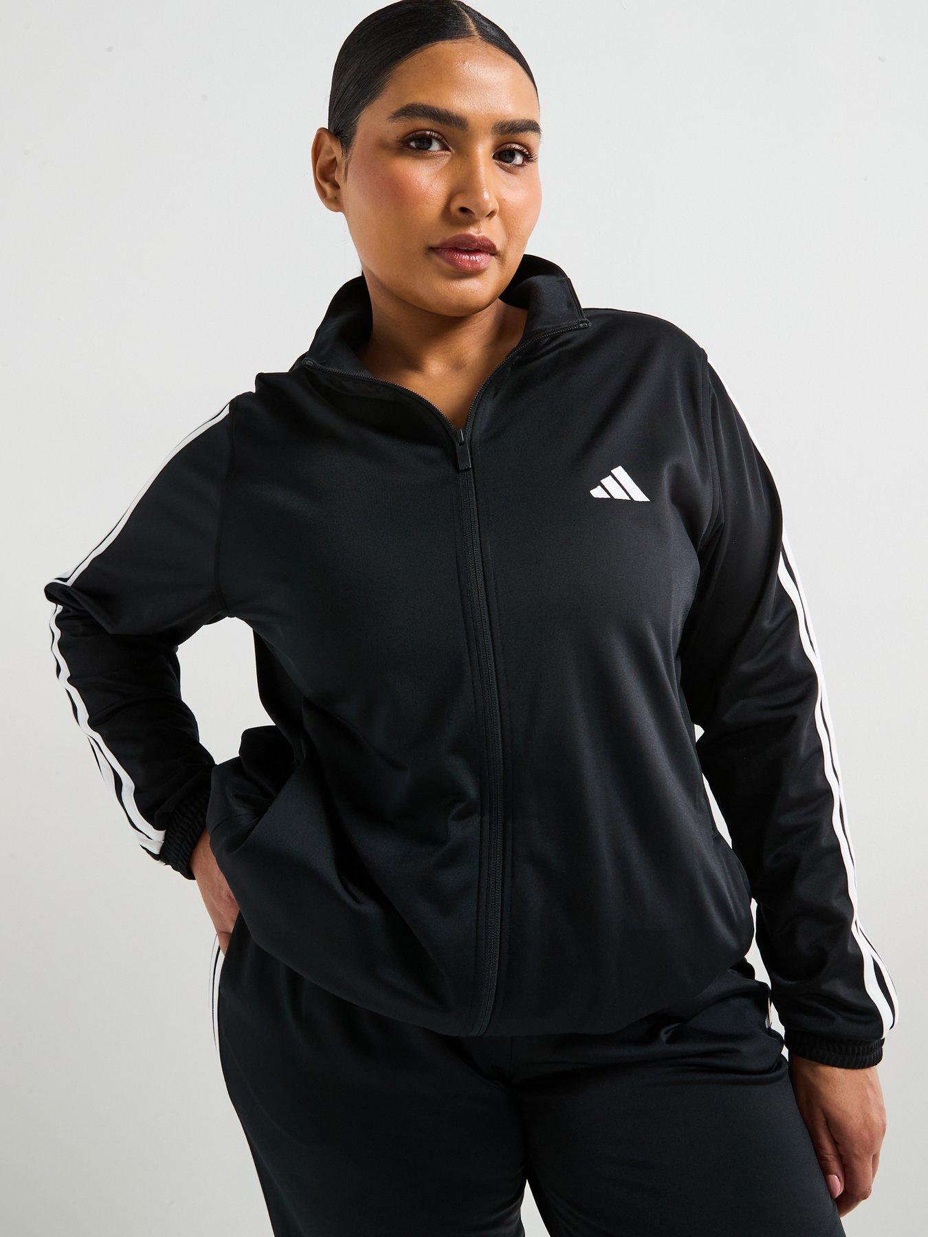 adidas Sportswear Womens Plus Size Tricot 3-stripes Track Jacket ...
