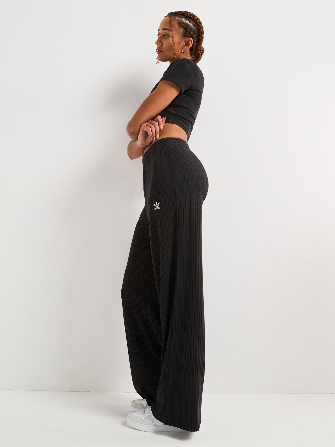 adidas Originals Womens Essentials Wide Rib Pants - Black | Very