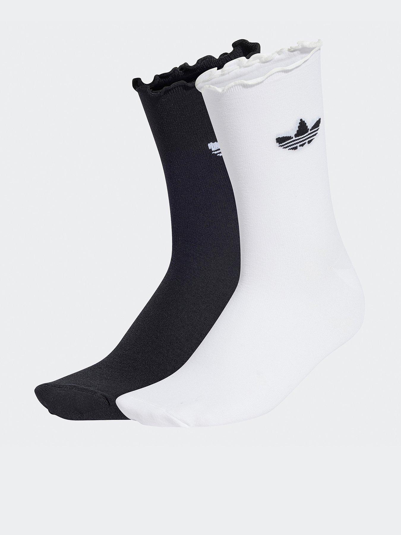 adidas Originals Womens Ruffle Socks 2 Pairs - White | Very