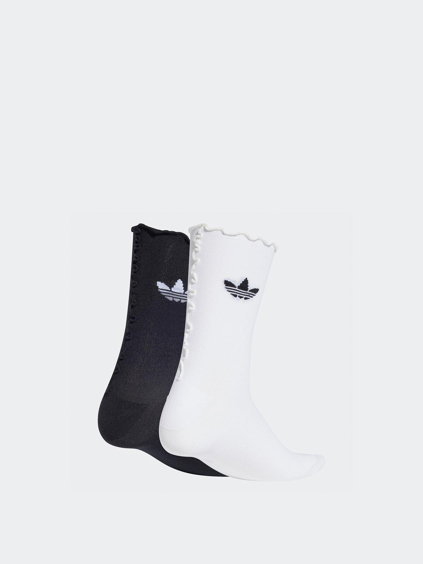 adidas Originals Womens Ruffle Socks 2 Pairs - White | Very