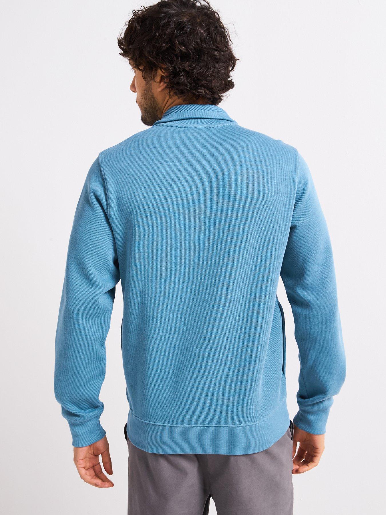 Lacoste Regular Fit 1/4 Zip Sweat Top - Blue | Very