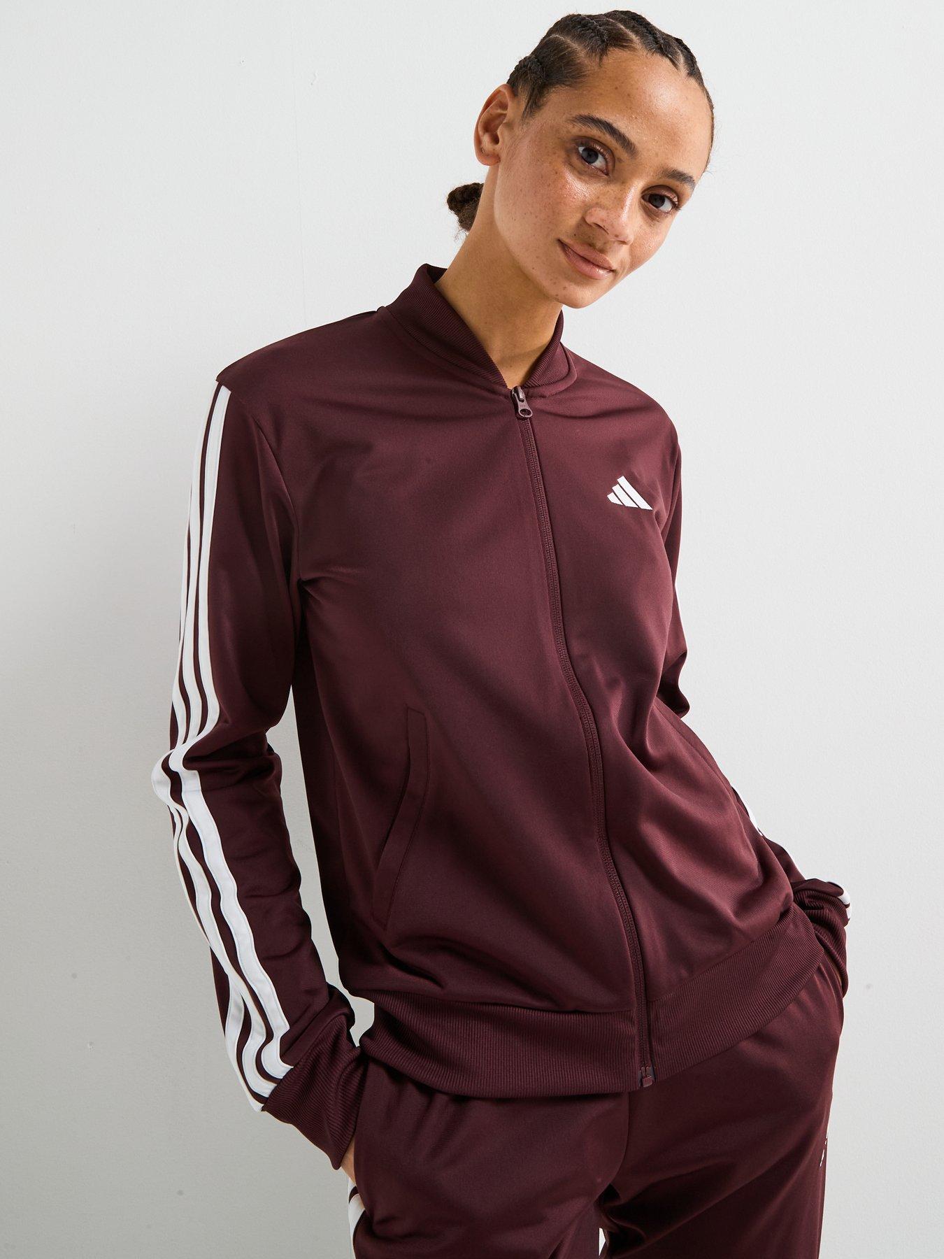 adidas Sportswear Women's Essentials 3-Stripes Tracksuit - Red | Very