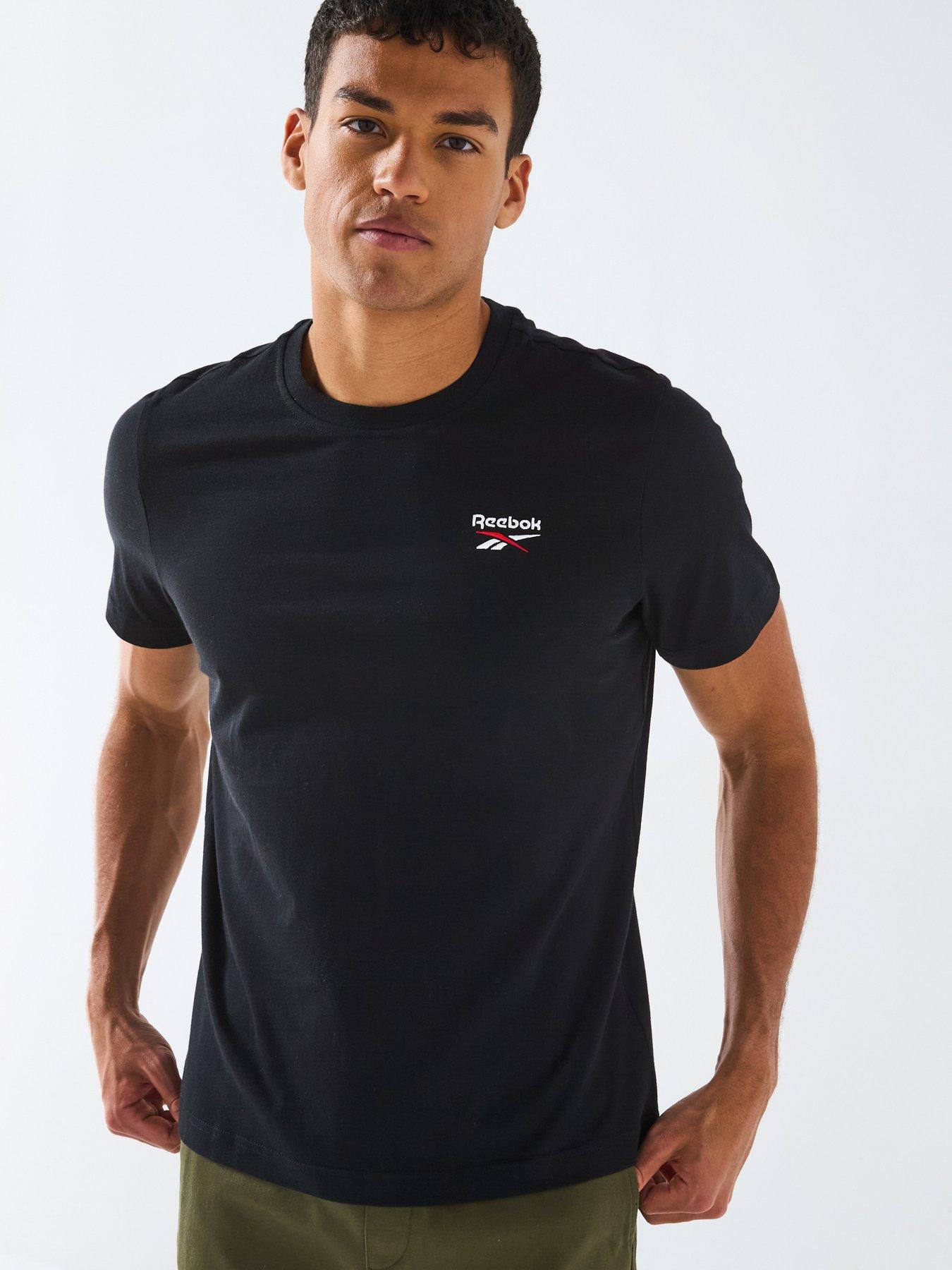 Reebok Mens Identity Small Logo Tee - Black | Very