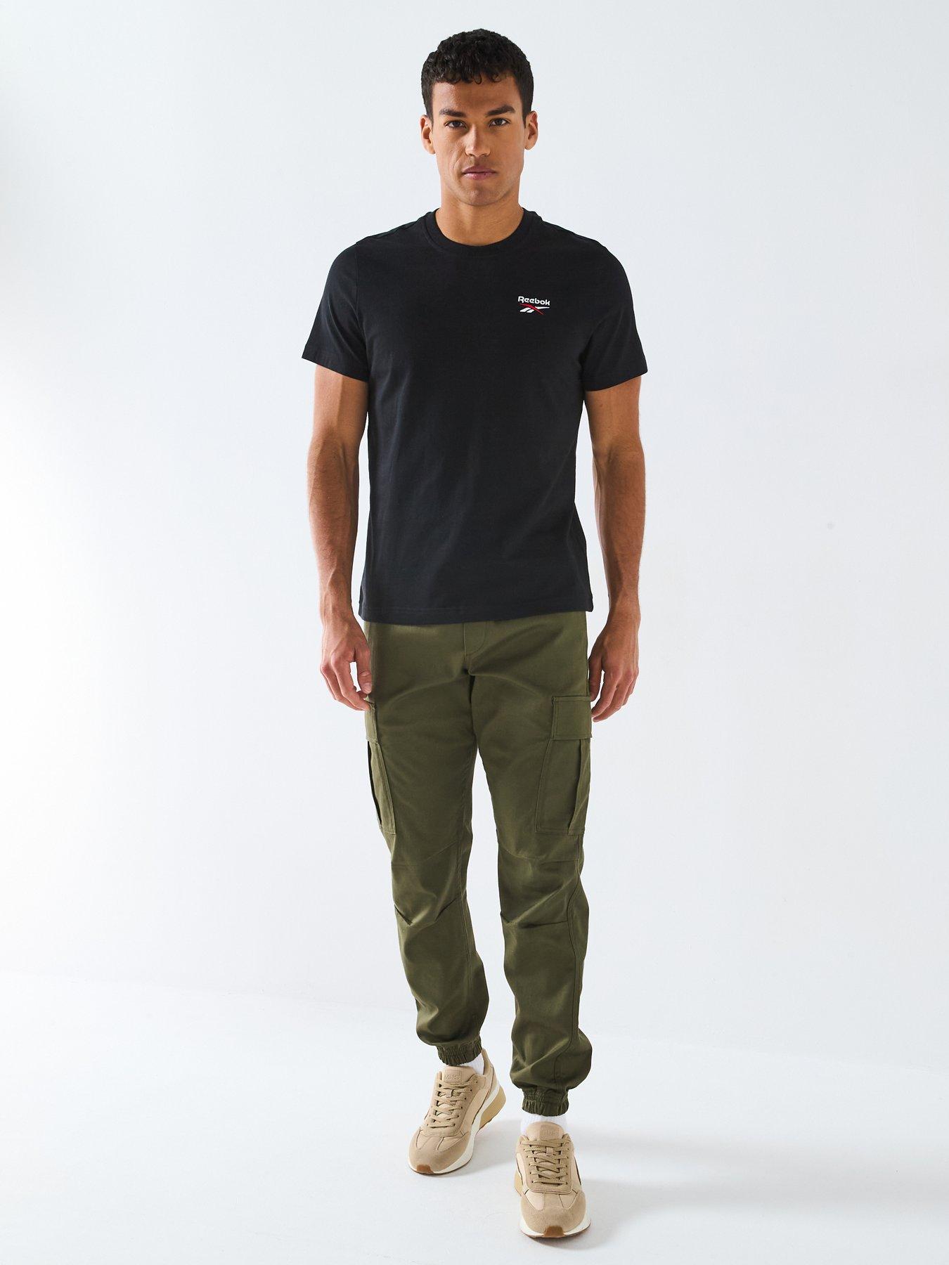 Reebok Mens Identity Small Logo Tee - Black | Very