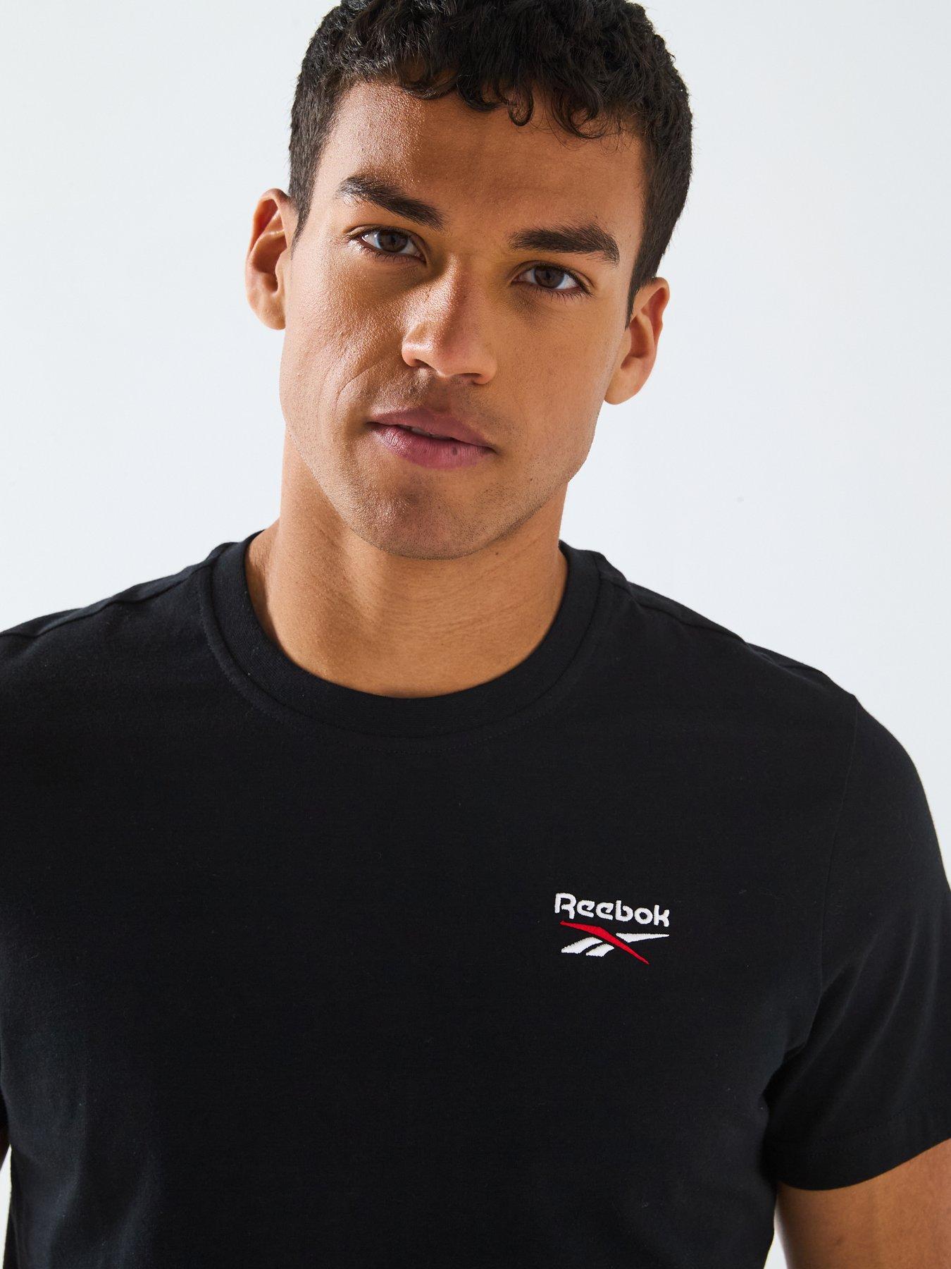 Reebok Mens Identity Small Logo Tee - Black | Very