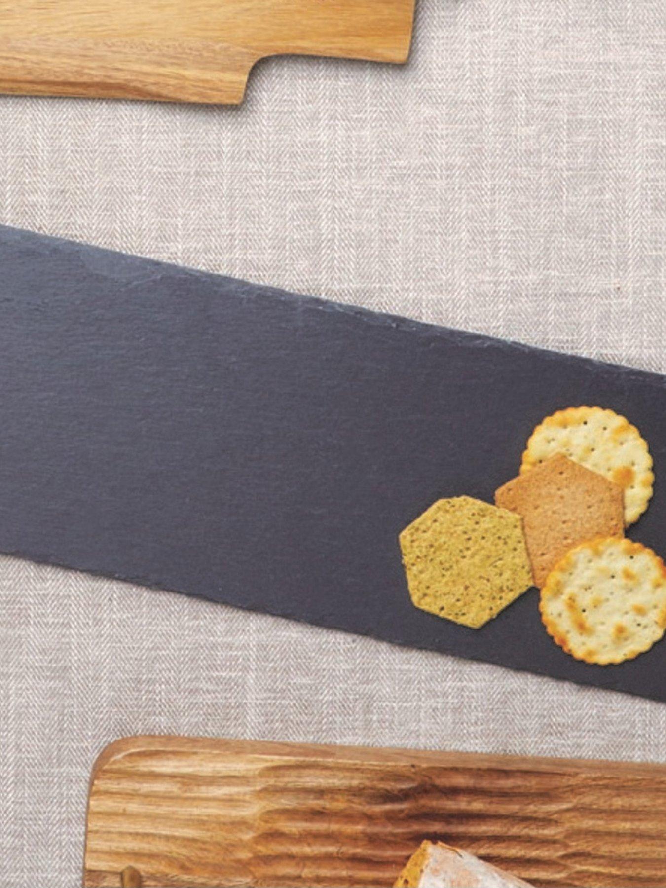 Artesa Artes Slate Serving Platter With Copper Coloured Handles, 60cm X ...