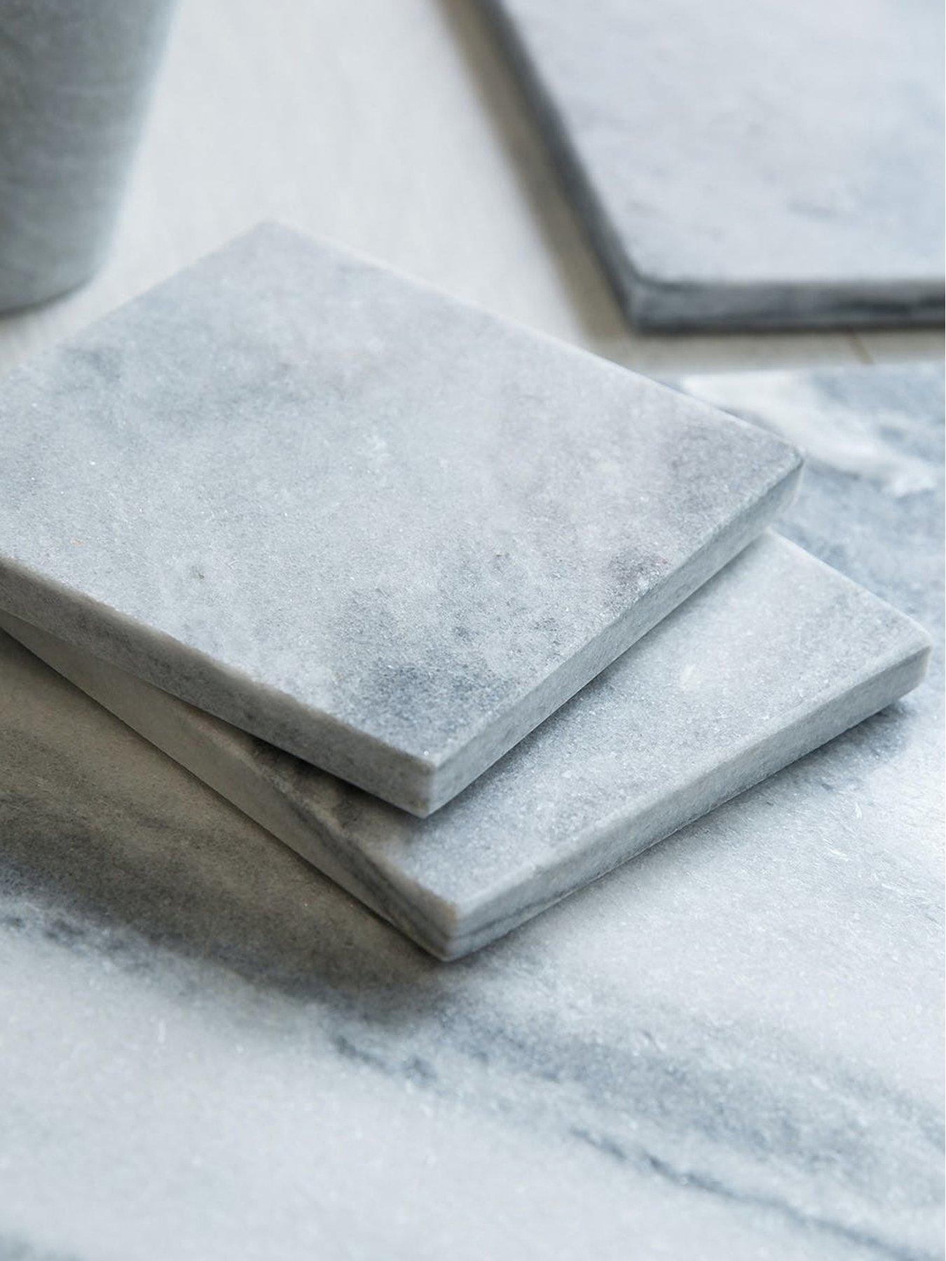 Creative Tops Naturals Marble Pack Of 4 Coasters, 10cm, | Very