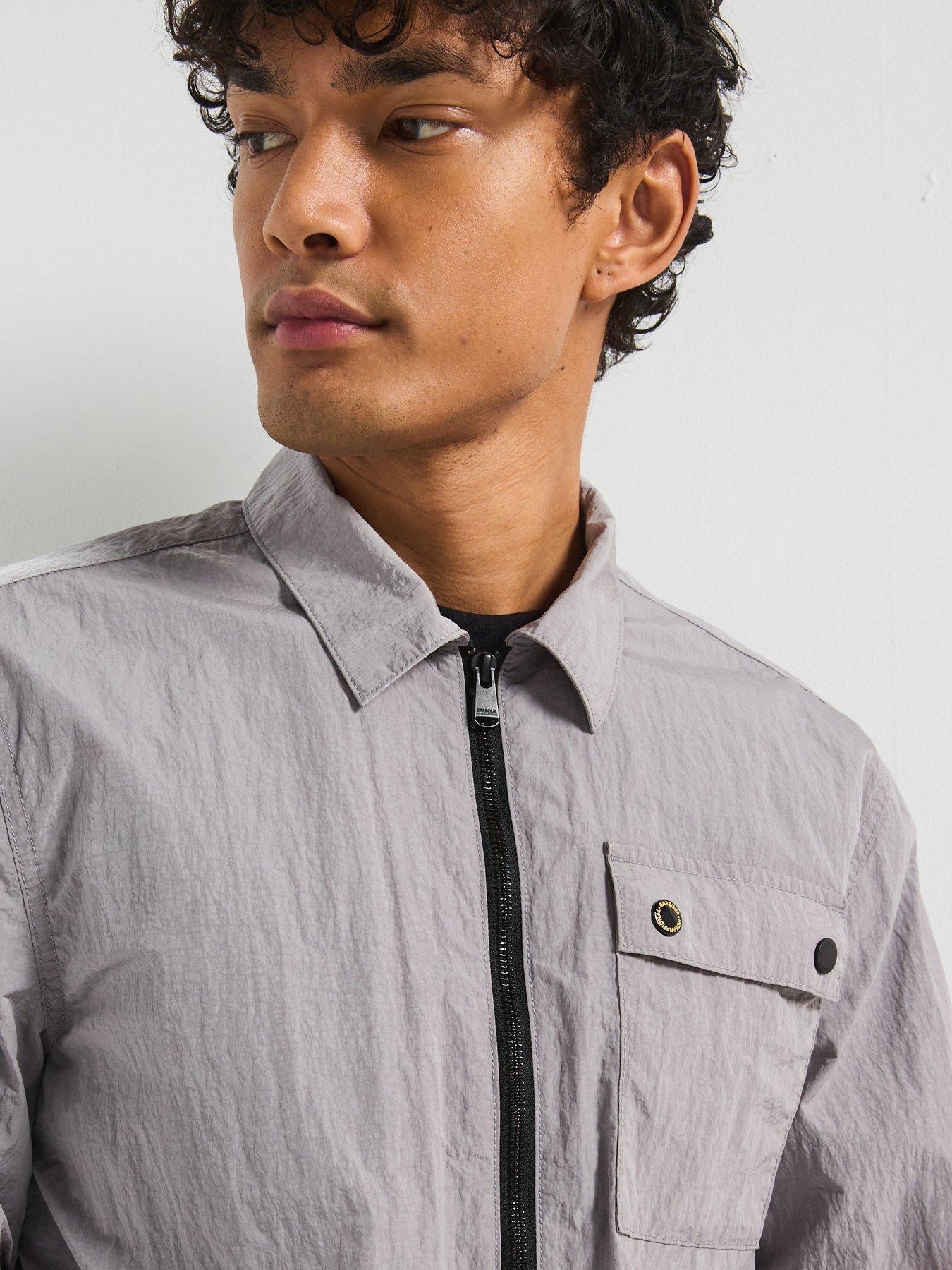 Barbour International Inline Zipped Overshirt - Light Grey | Very