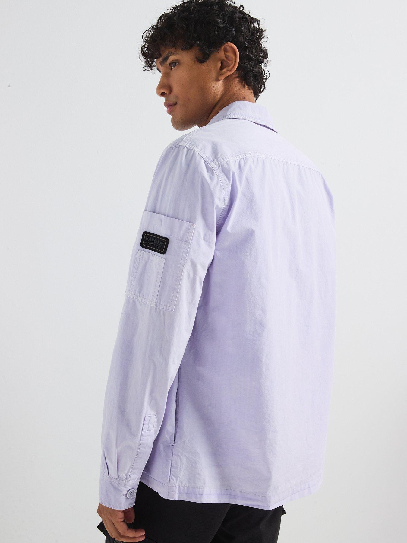 Barbour International Kenneth Garment Dye Overshirt- Light Purple | Very