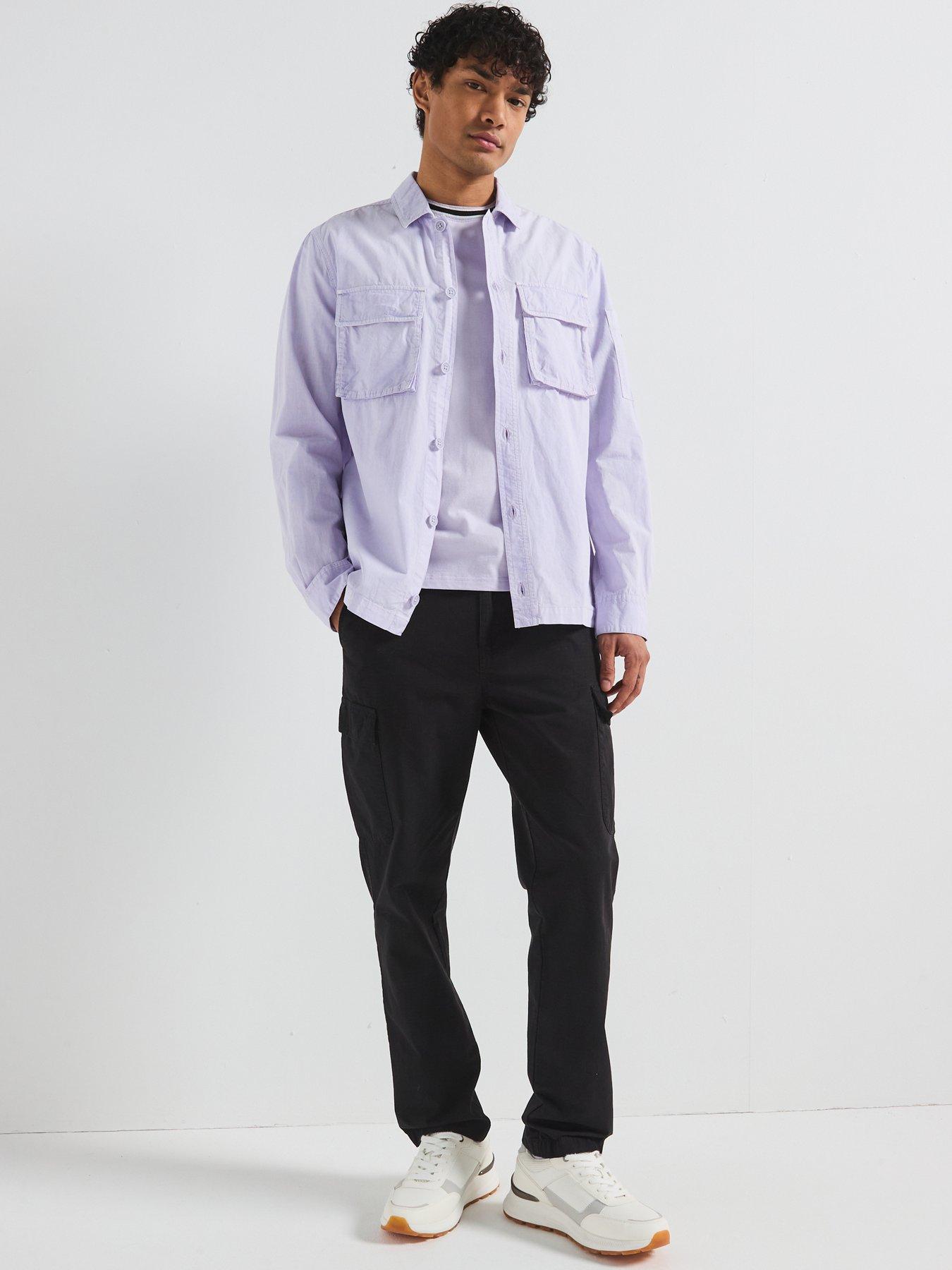 Barbour International Kenneth Garment Dye Overshirt- Light Purple | Very