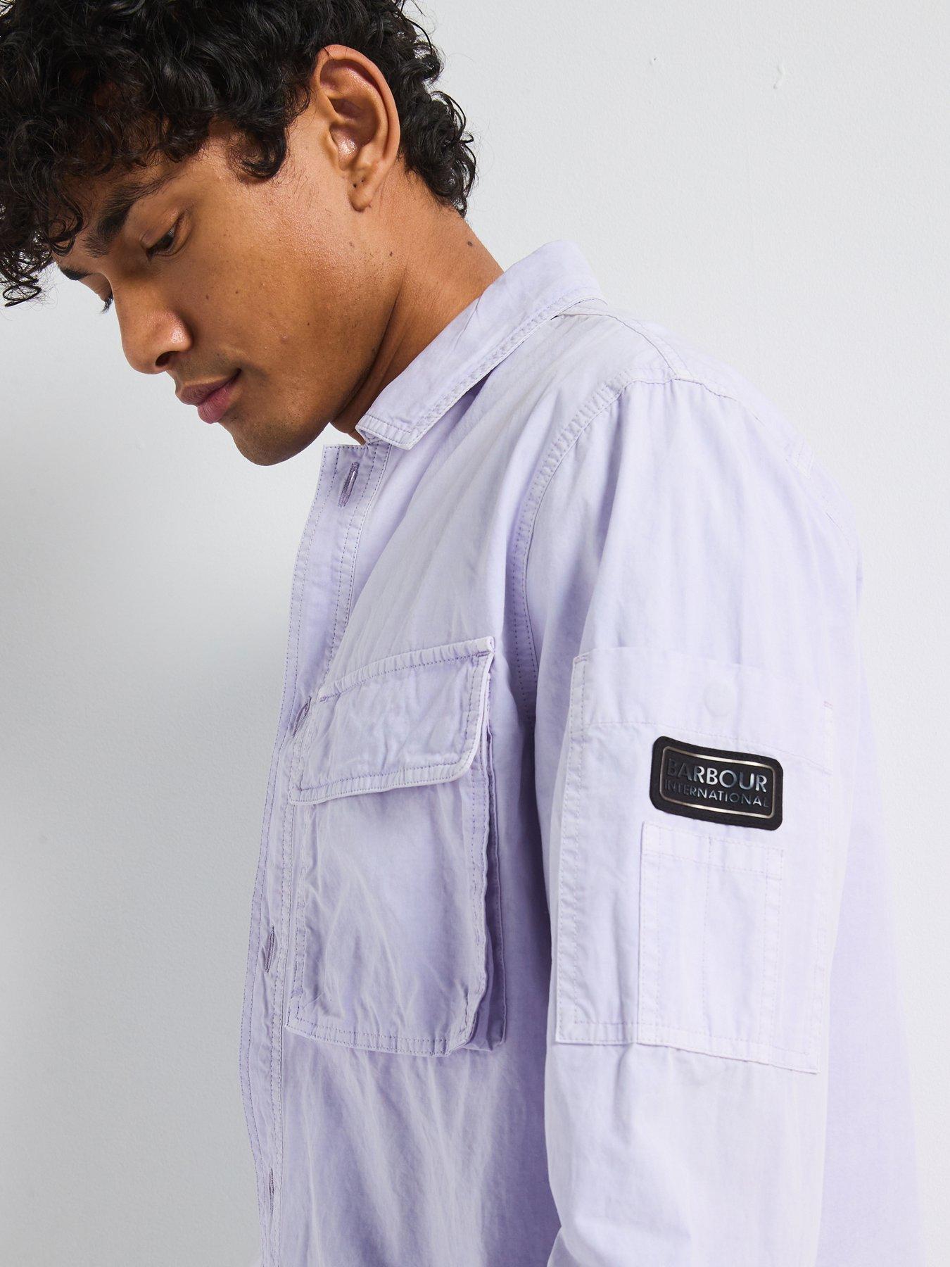 Barbour International Kenneth Garment Dye Overshirt- Light Purple | Very