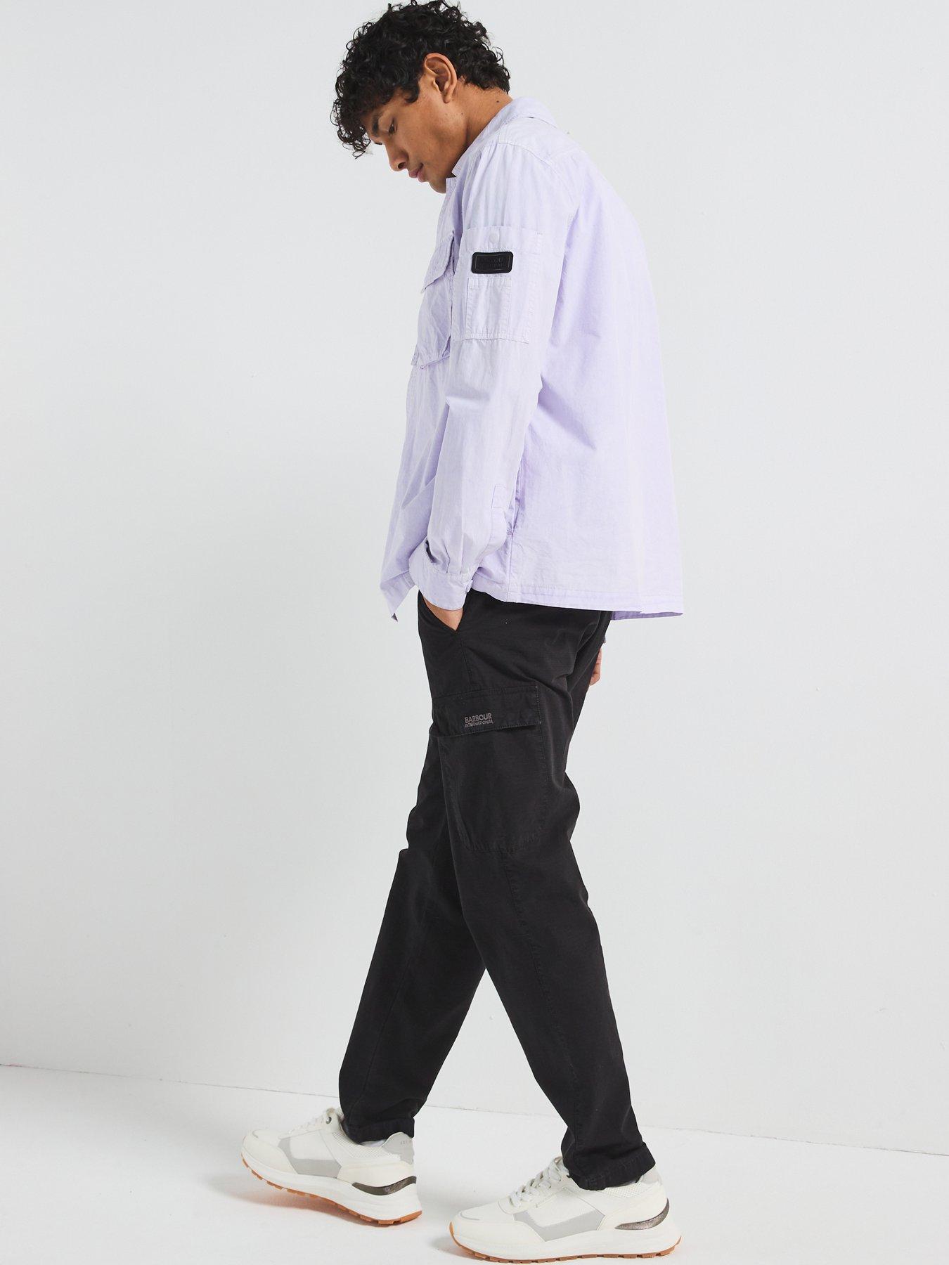 Barbour International Kenneth Garment Dye Overshirt- Light Purple | Very