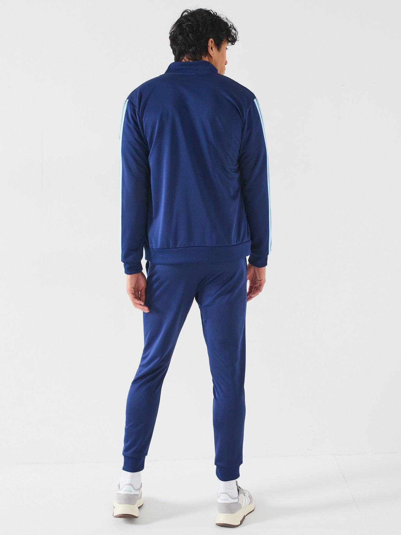 adidas Sportswear Mens Sportswear Basic 3-stripe French Terry Tracksuit ...