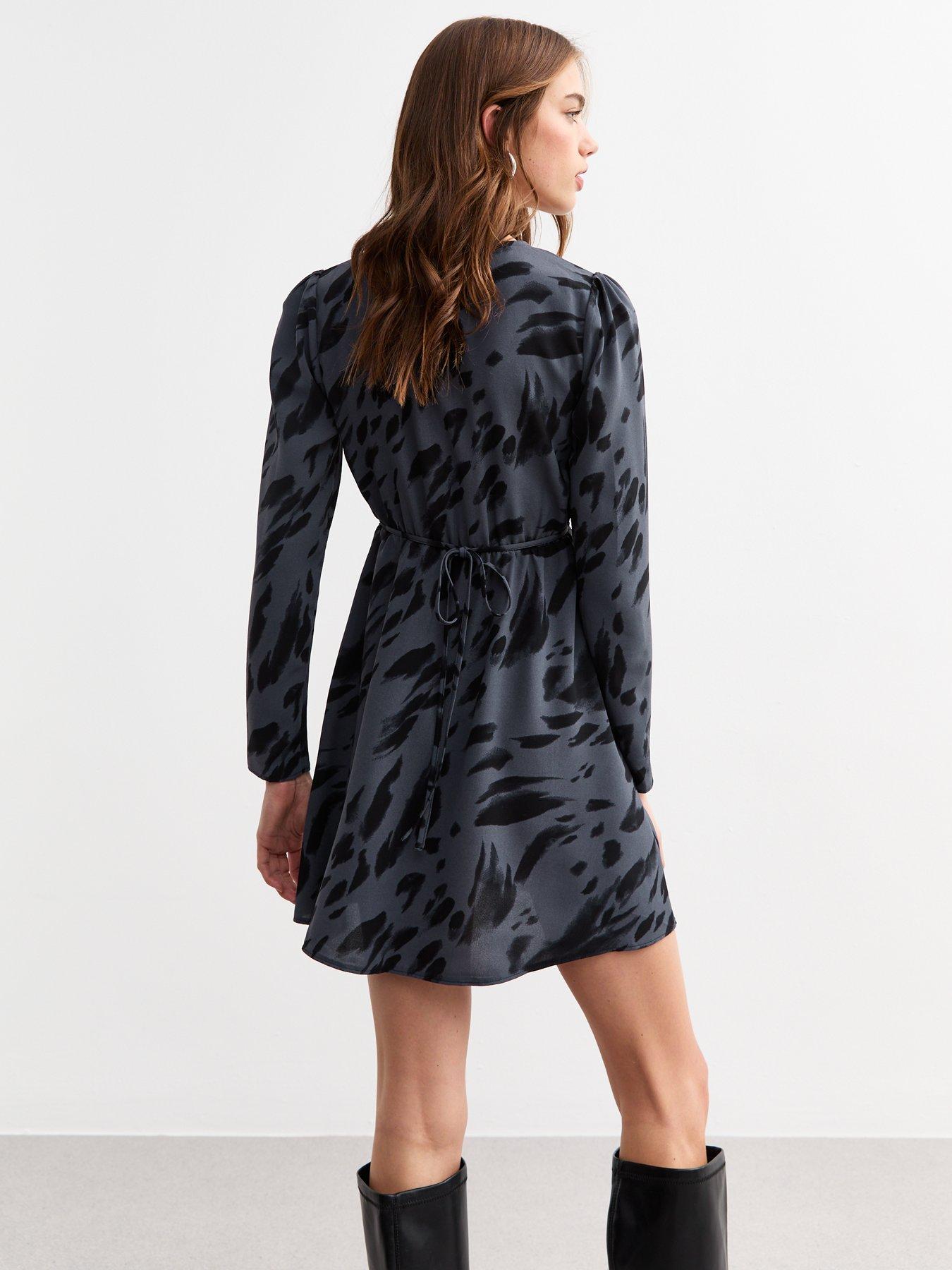 New Look Blur Print Mini Dress - Blue | Very