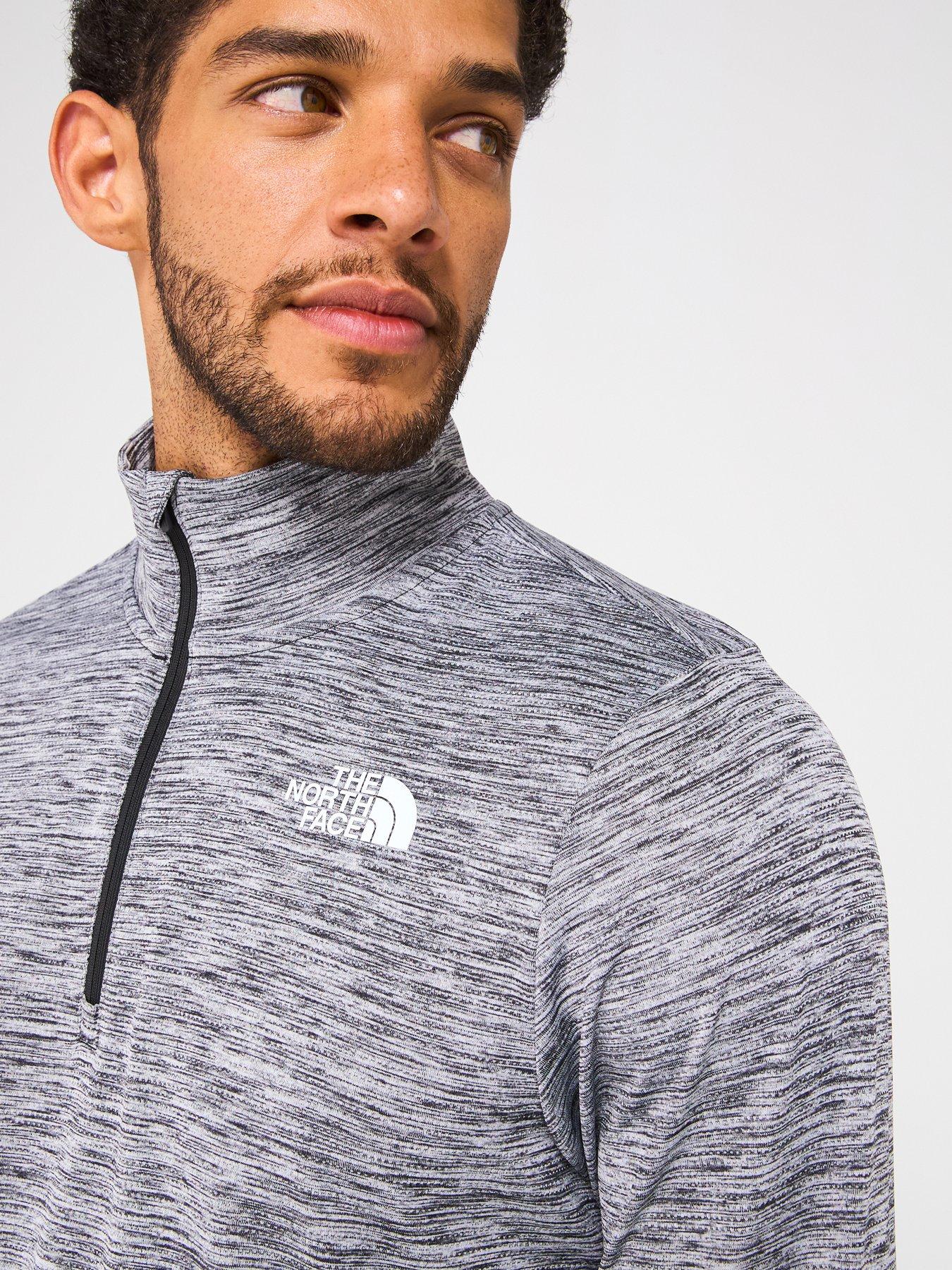 THE NORTH FACE Men's 24/7 Rager Long Sleeve 1/4 Zip Tee - Grey | Very