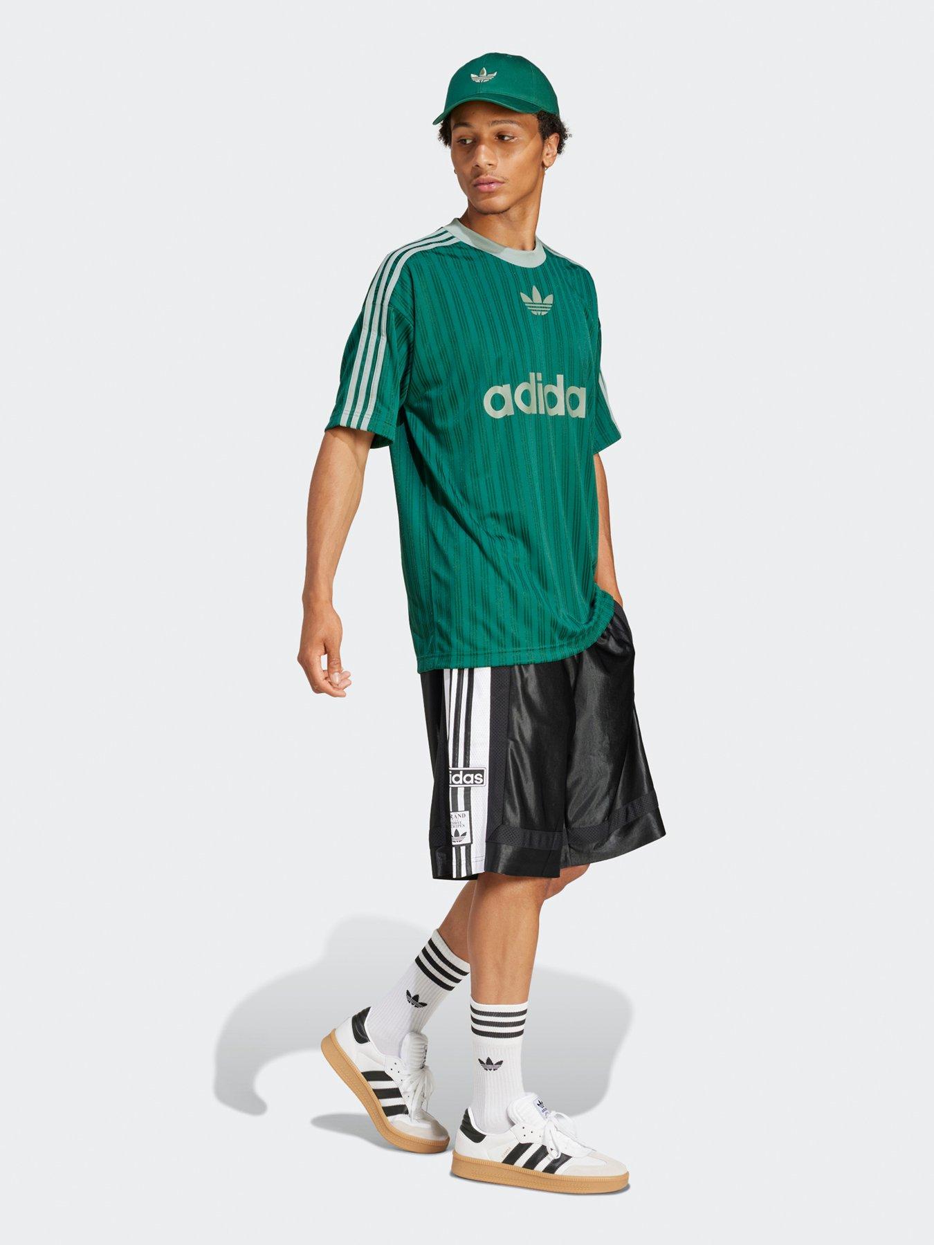 adidas Originals Men's Adicolor Poly T-Shirt - Collegiate Green | Very