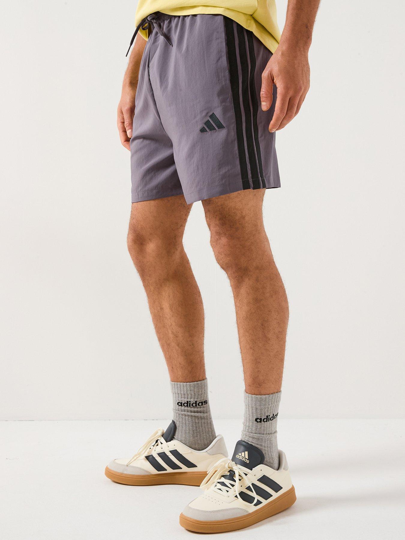 adidas Sportswear Mens Essentials 3-Stripe Chelsea Shorts - Grey Strata ...