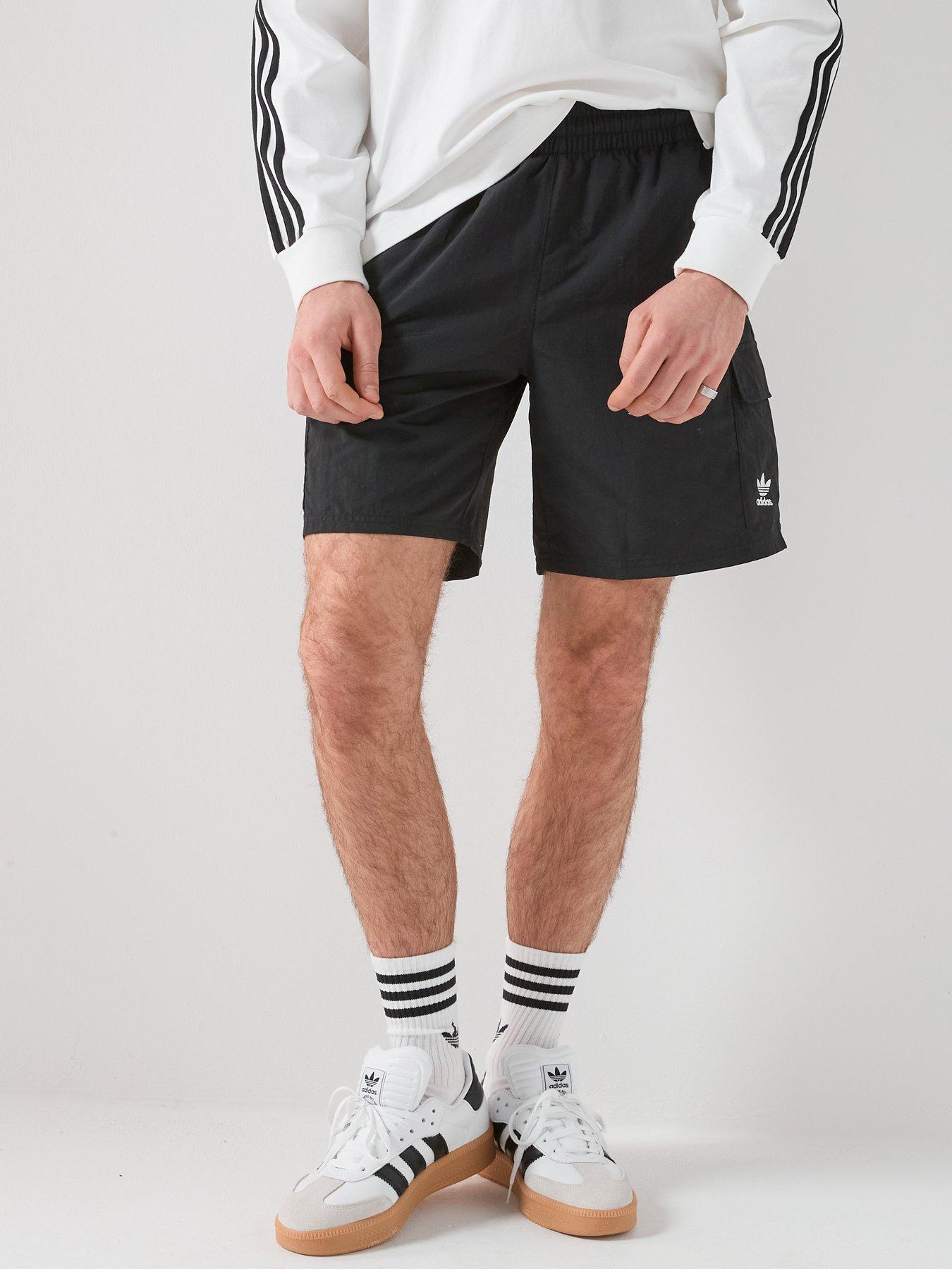 adidas Originals Mens Trefoil Essentials Woven Shorts - Black | Very
