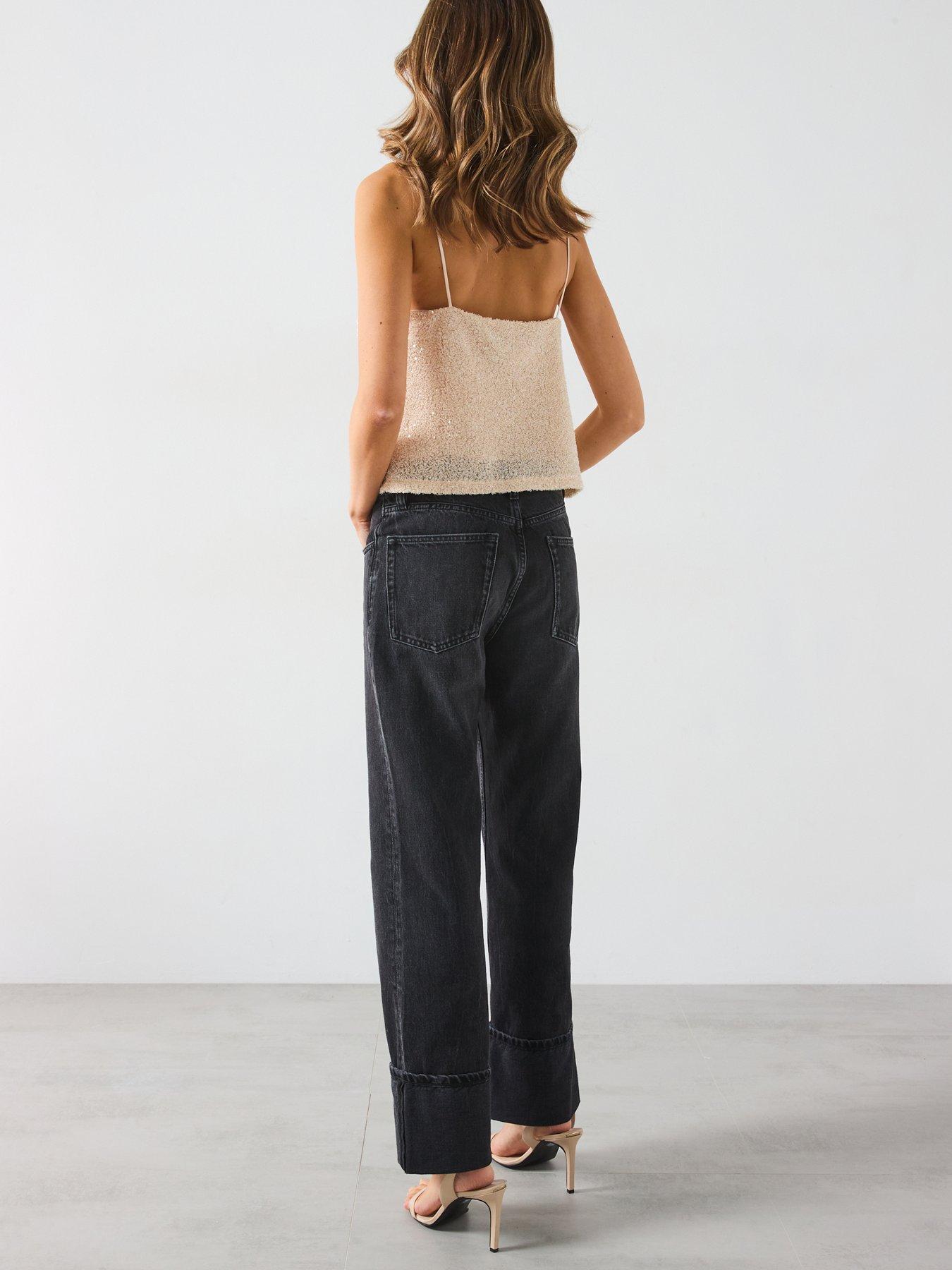 Mango Sequin Cami Top - Natural | Very