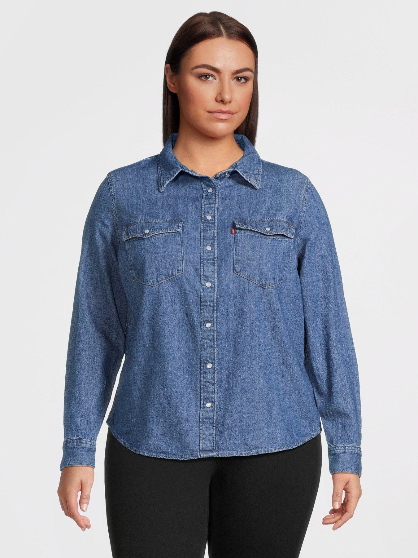 Levi's Plus Essential Western Shirt (plus Size) - Going Steady 5 - Blue ...