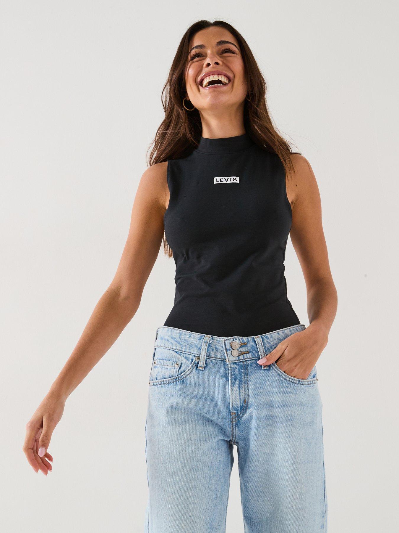 Levi's Graphic Effortless Tank - Caviar - Black | Very