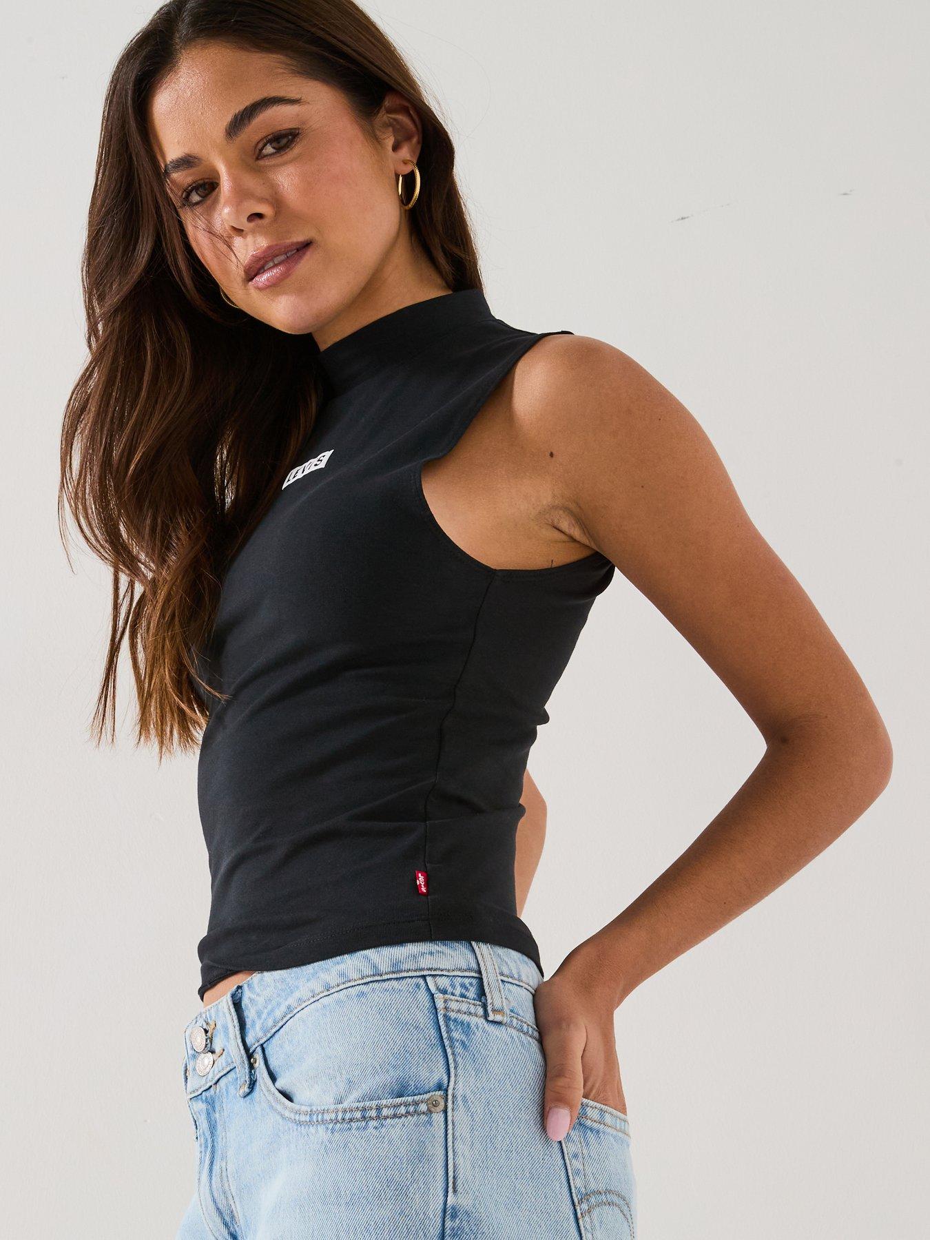 Levi's Graphic Effortless Tank - Caviar - Black | Very