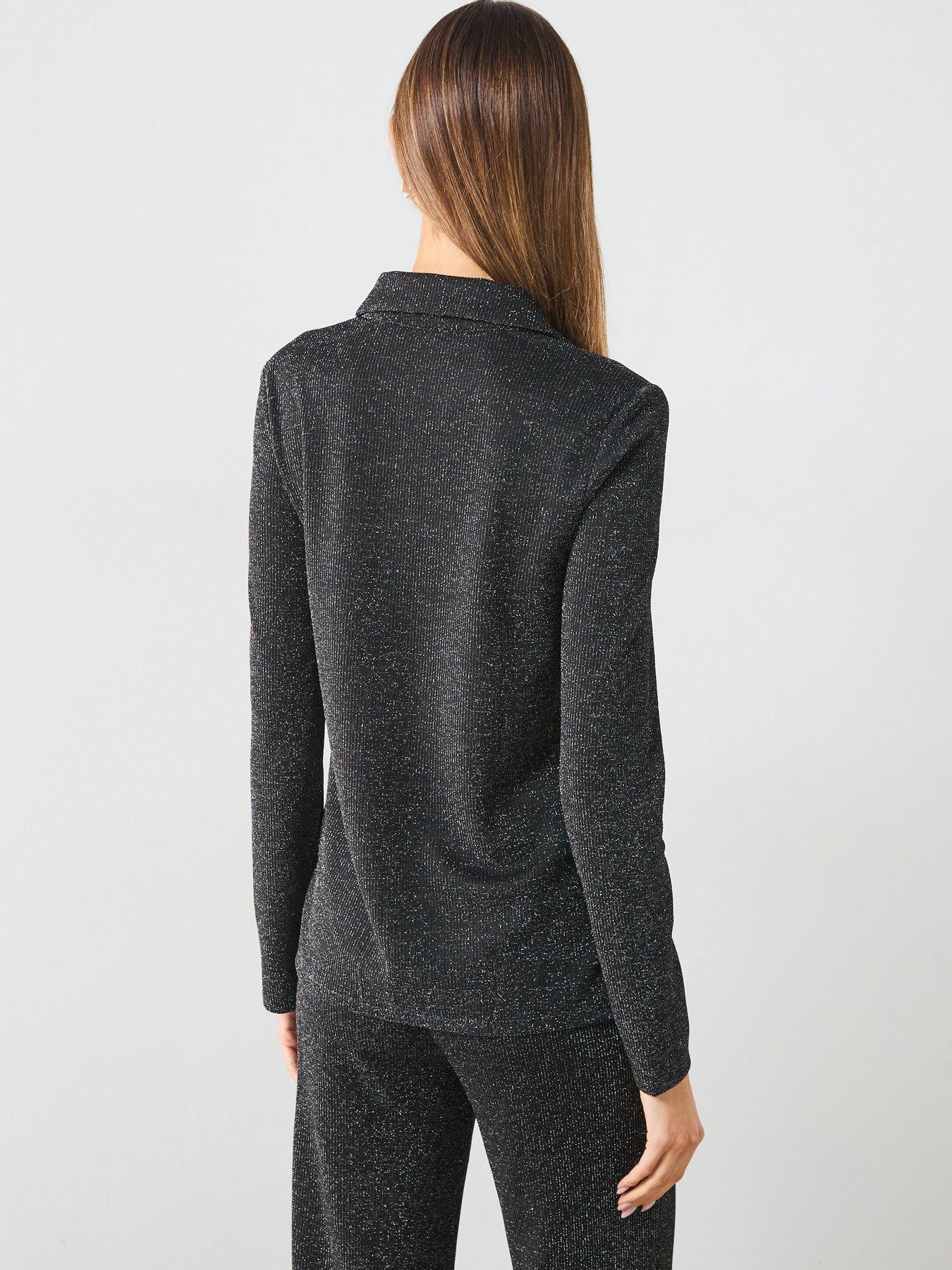 Mango Lurex Knitted Shirt - Grey | Very