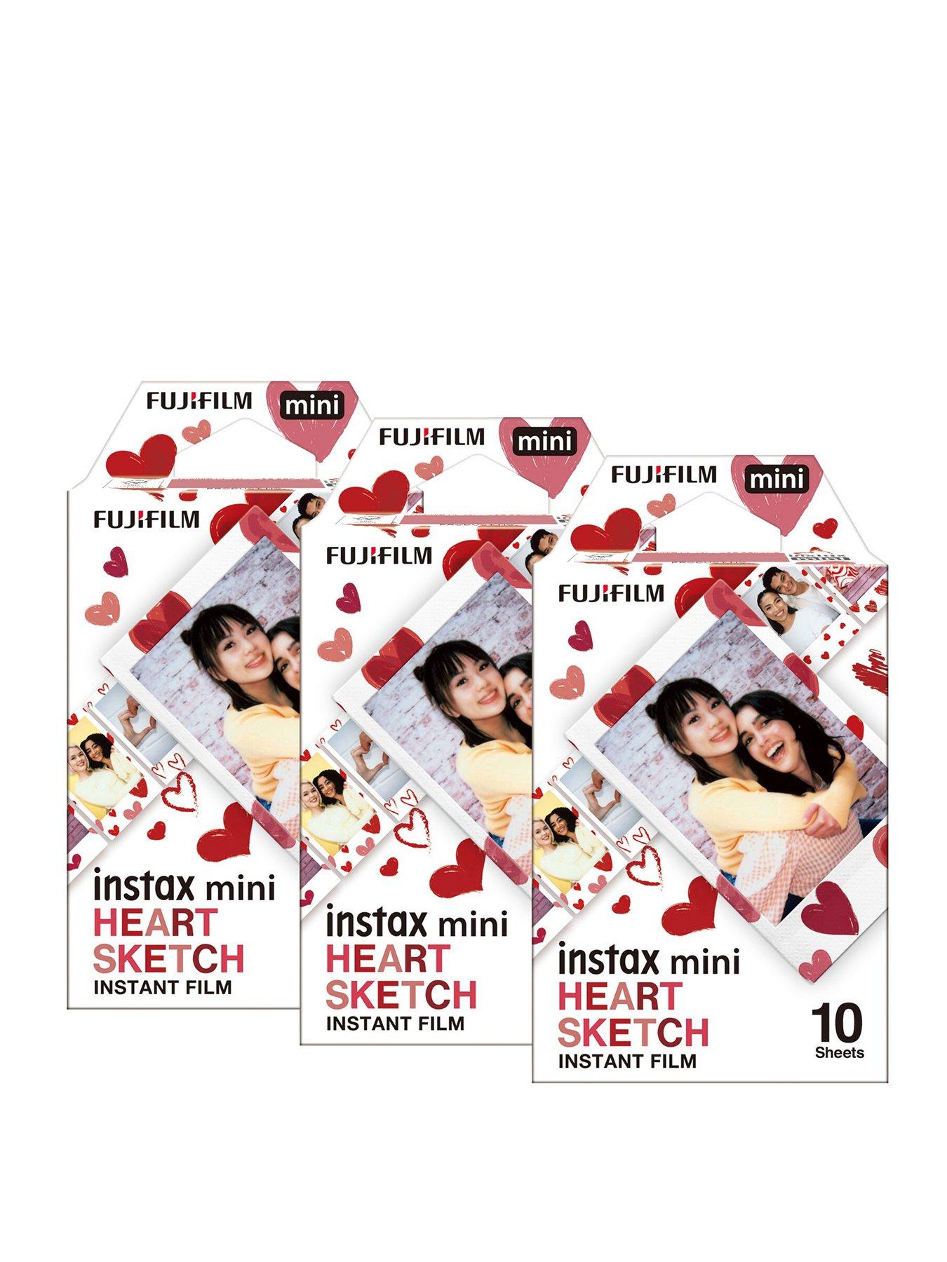 Fujifilm Instax Instax Mini Instant Photo Film - Heart Sketch, 30 Shot ...