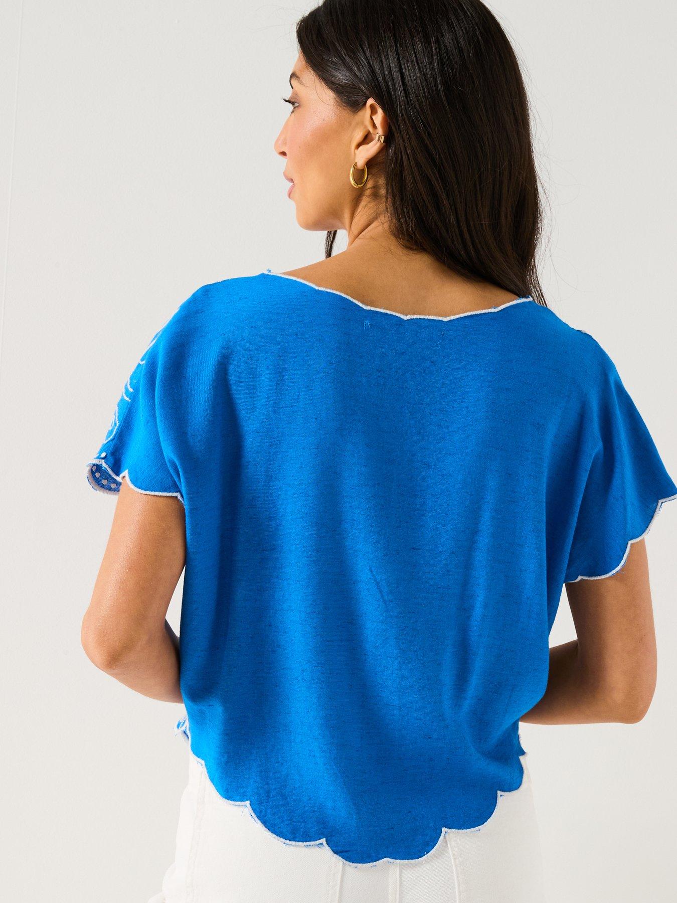 V by Very Batwing Butterfly Top - Blue | Very