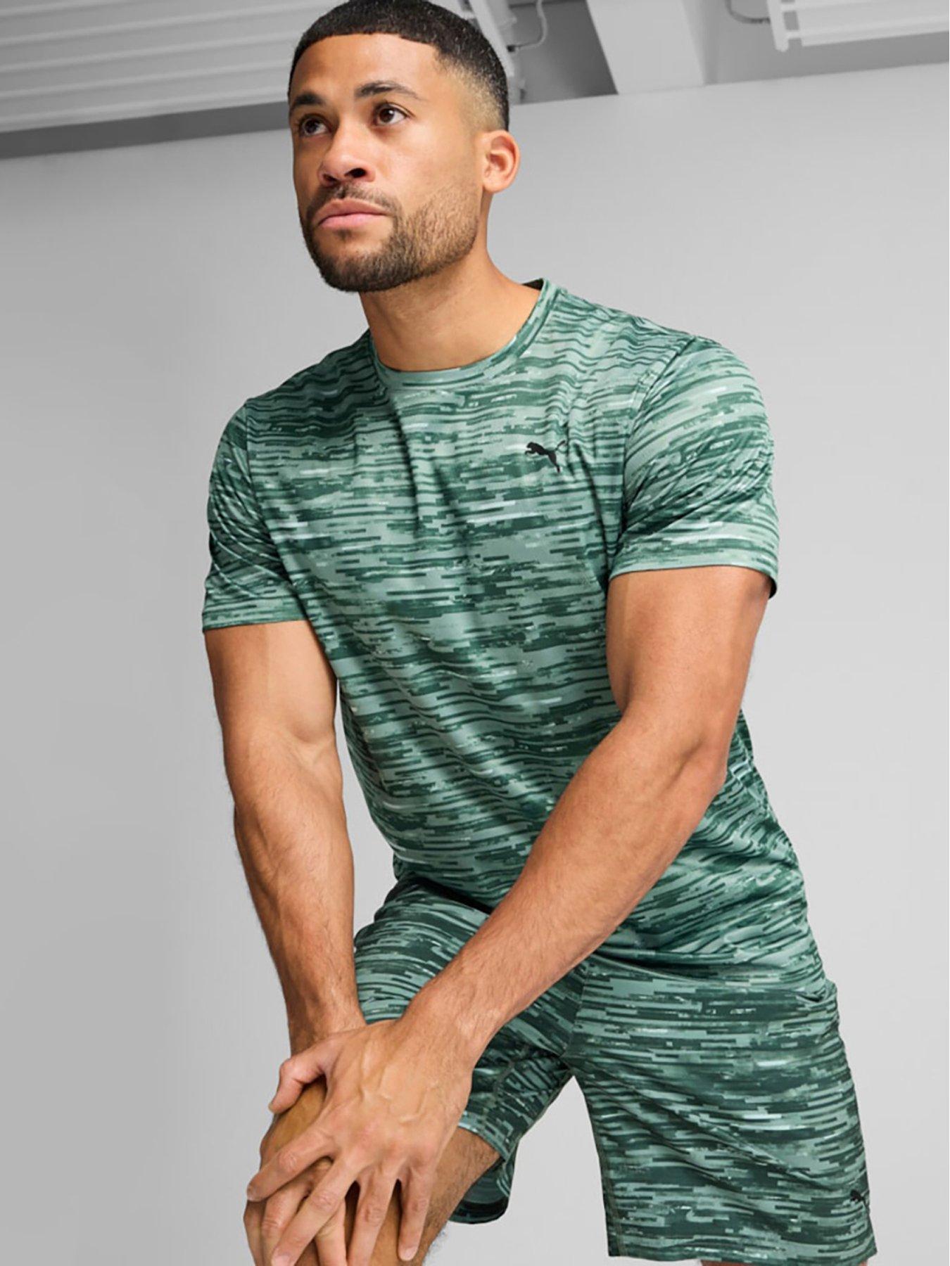 Puma Mens Training Essentials Printed T-Shirt - Green | Very