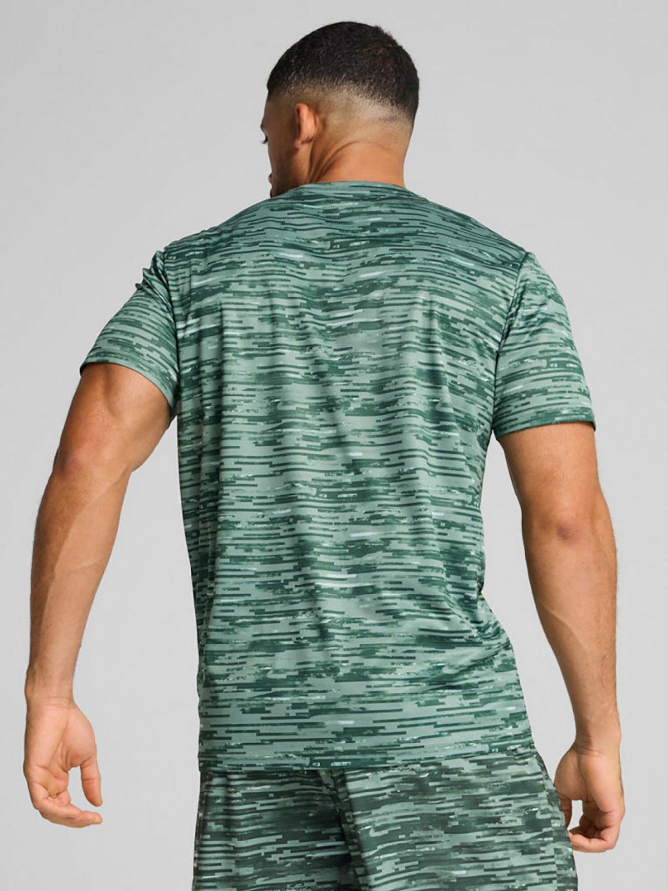 Puma Mens Training Essentials Printed T-Shirt - Green | Very