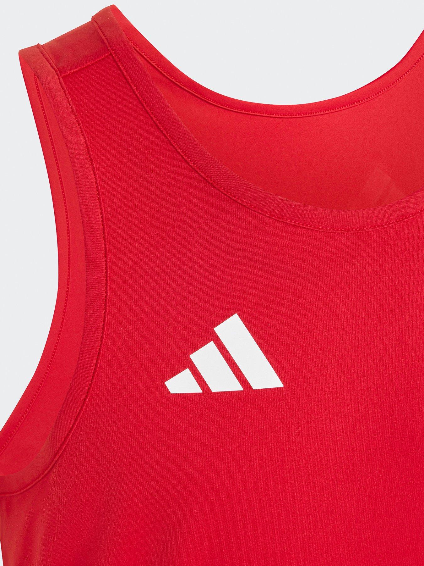 adidas Junior Unisex Running Team Vest - Red | Very