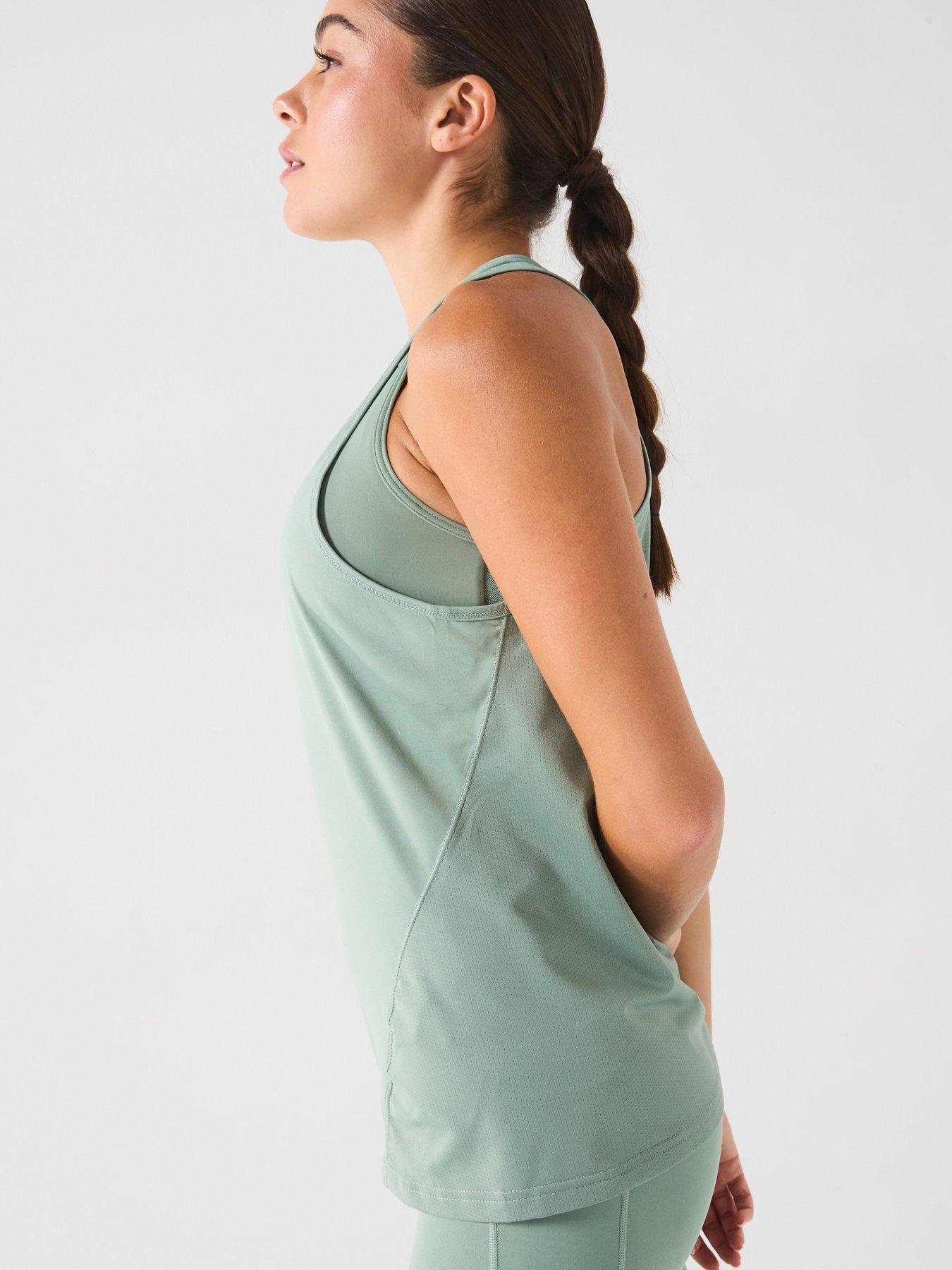 adidas Womens Training D4T Tank - Silver Green | Very