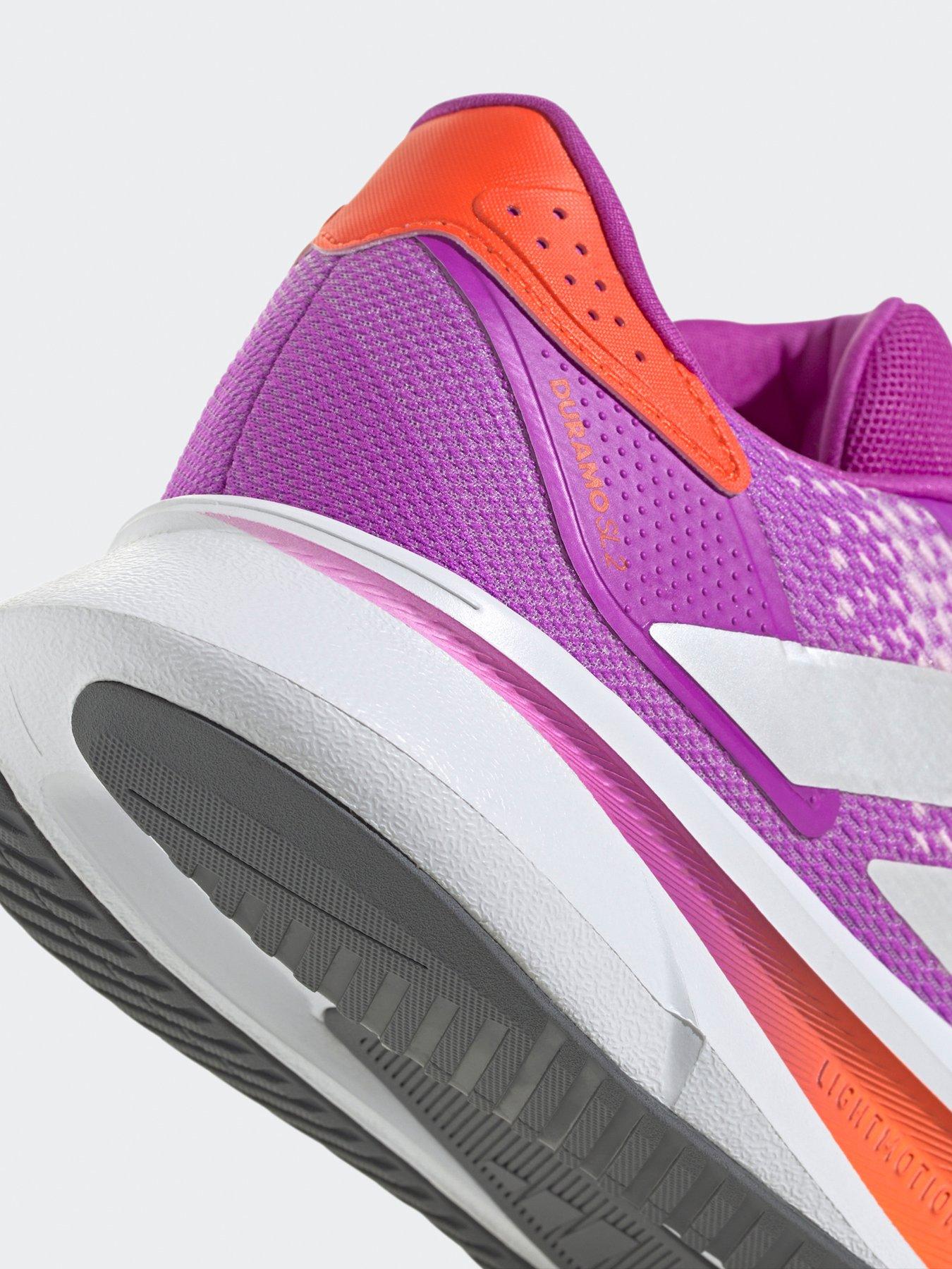 adidas Womens Running Duramo SL2 Trainers - Purple/Impact Orange | Very