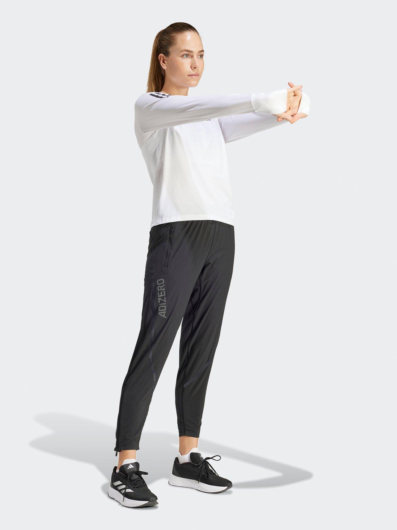 adidas Womens Running Own The Run Long Sleeve Top - White | Very